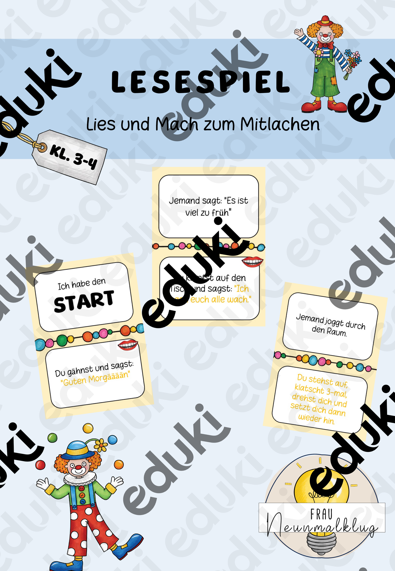 Lesespiel - Lies und Mach (Kl. 3/4) – Unterrichtsmaterial im Fach Deutsch