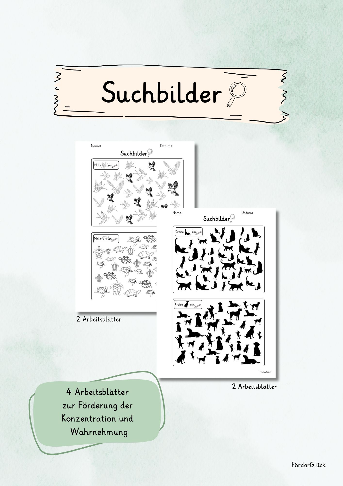 Suchbilder zur Förderung von Konzentration und Wahrnehmung ...