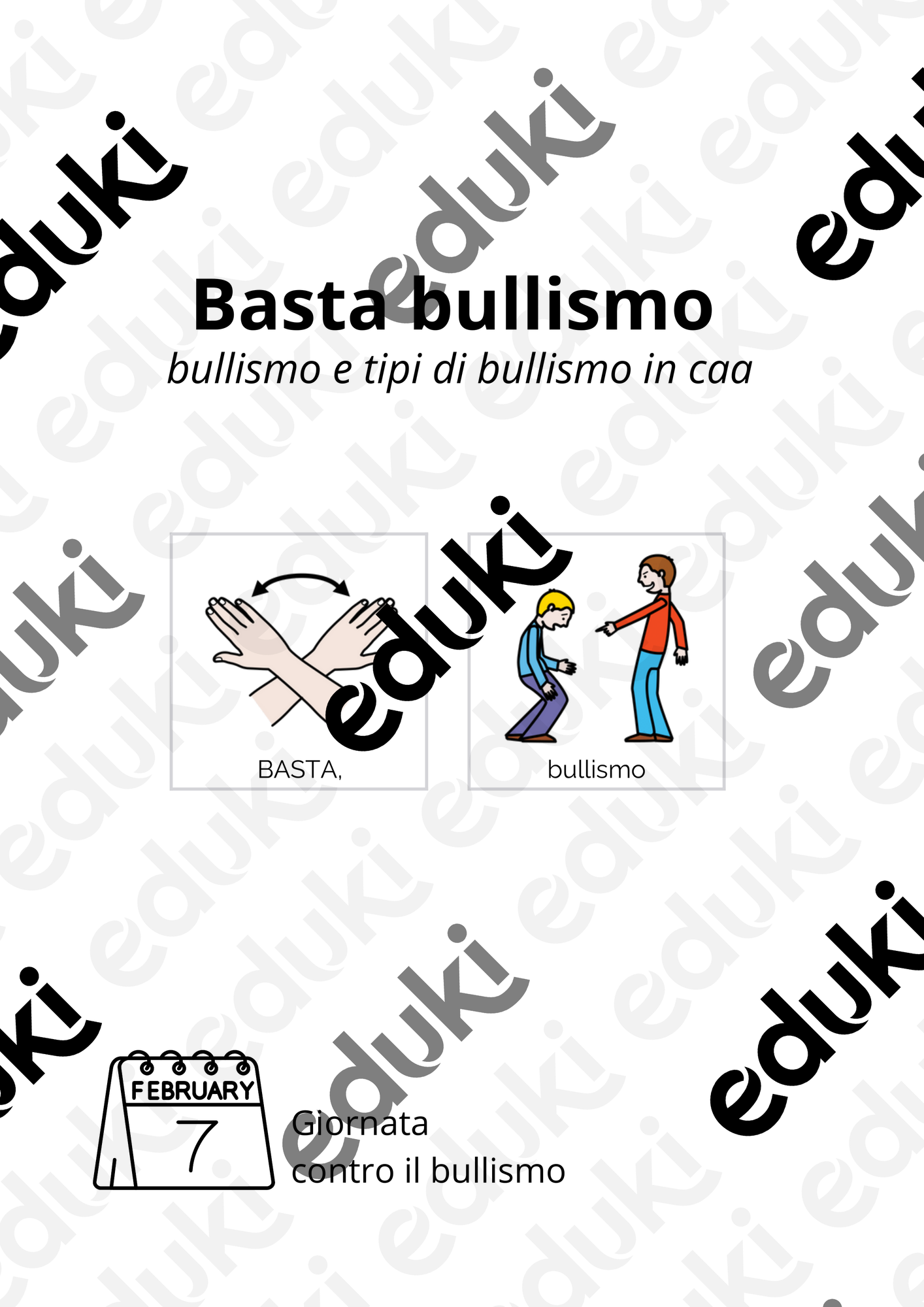 Basta bullismo in caa - Materiale didattico per la materia Educazione ...