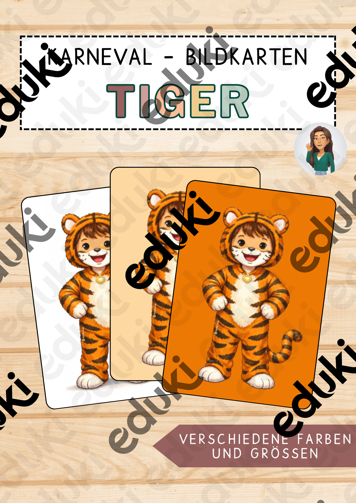 Karneval - Fasching - Kostüm - TIGER (Bildkarte) – Unterrichtsmaterial ...