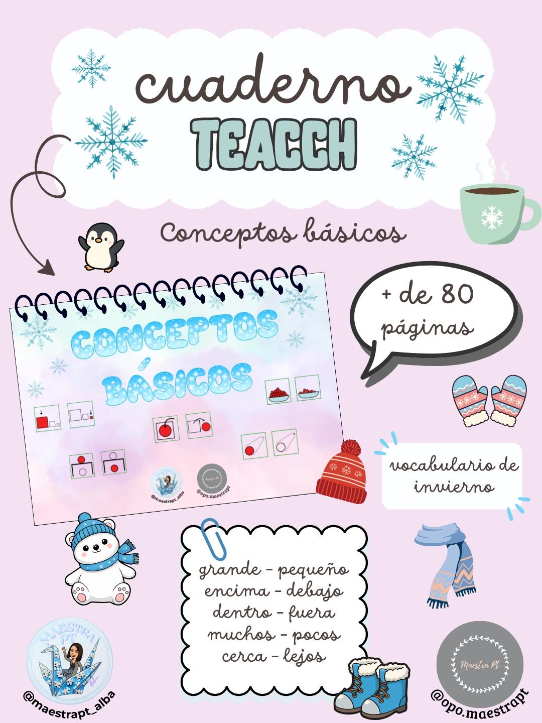 Conceptos básicos invierno CUADERNO TEACCH - material de la siguiente ...