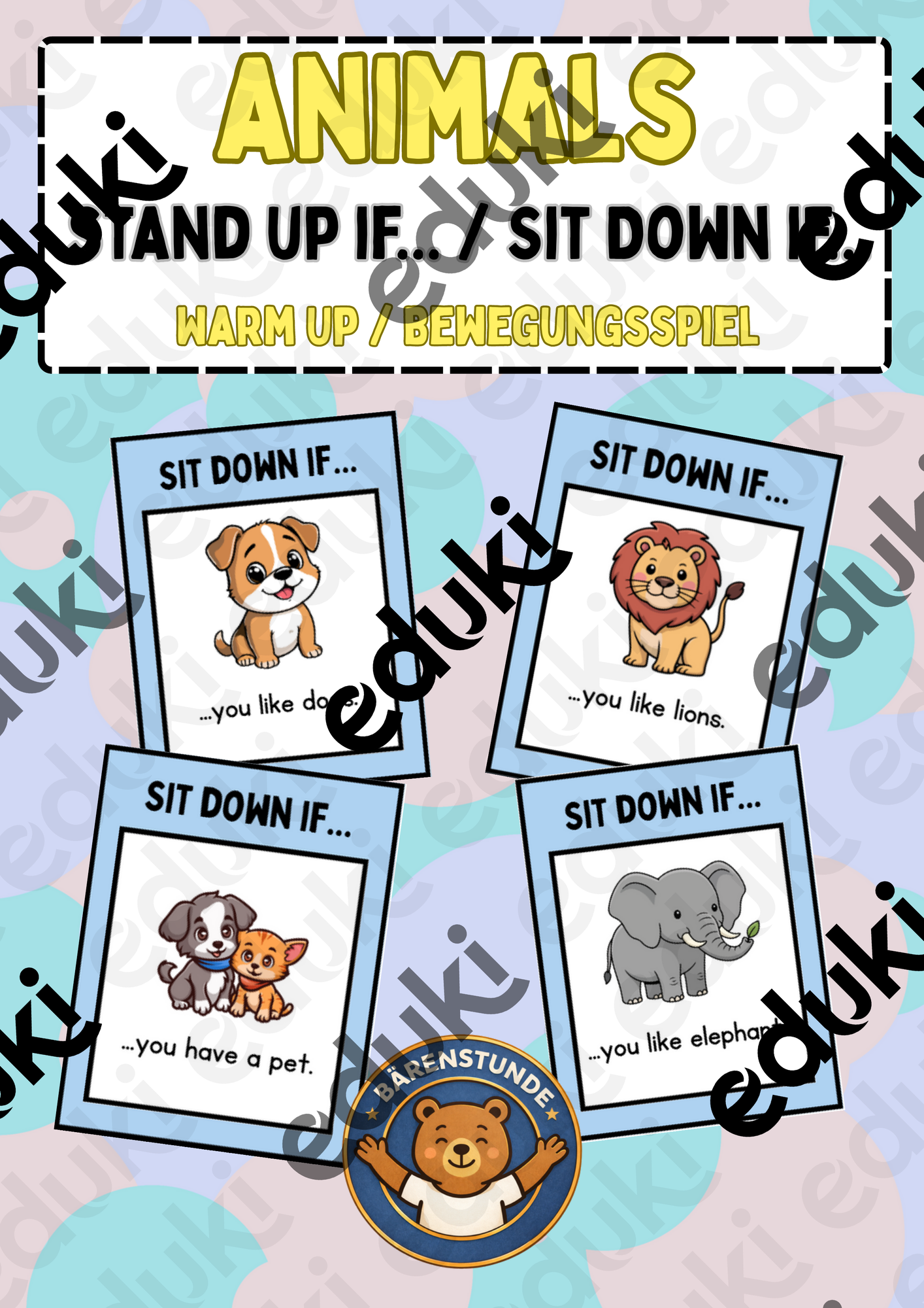 Animals: Stand Up If... / Sit Down If... (Warm-Up ...
