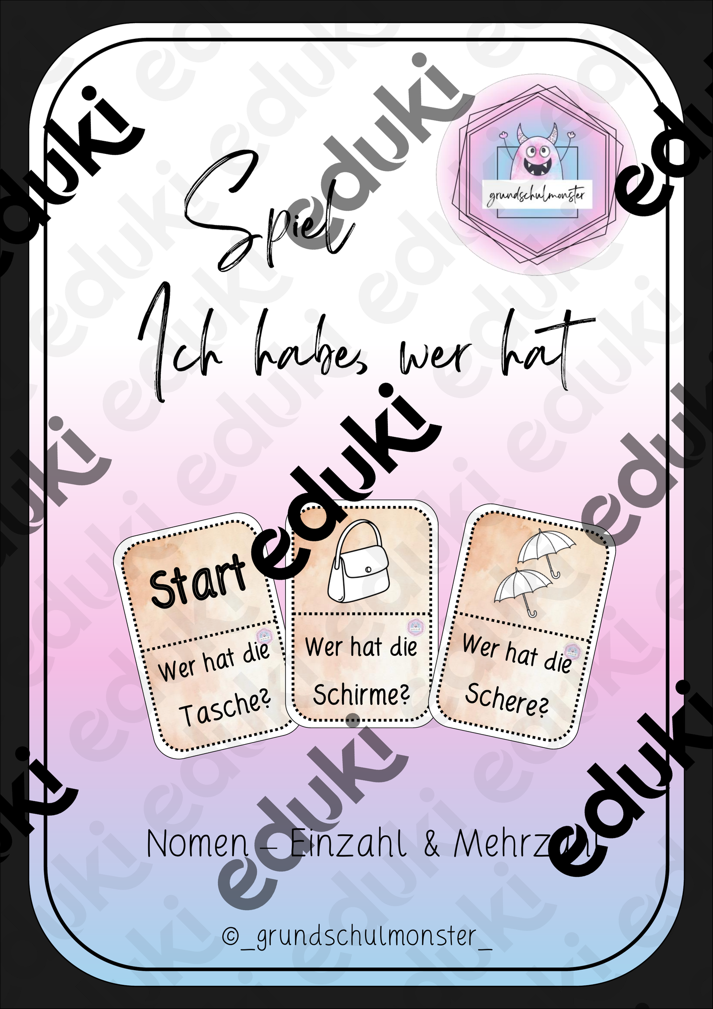 Nomen - Spiel "Ich habe, wer hat..." – Unterrichtsmaterial im Fach Deutsch