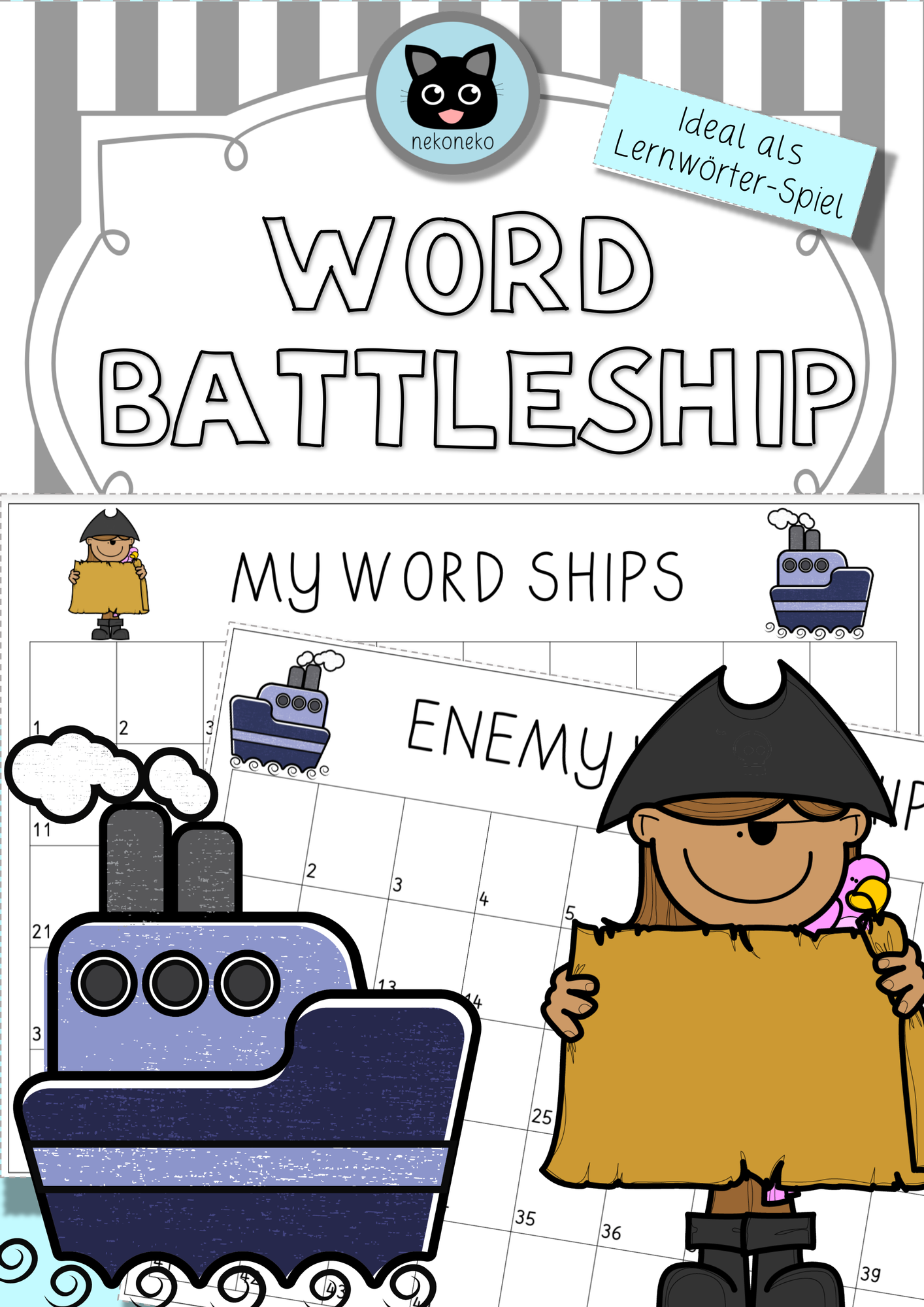 Word Battleship | sight word game | Lernwörterspiel ...