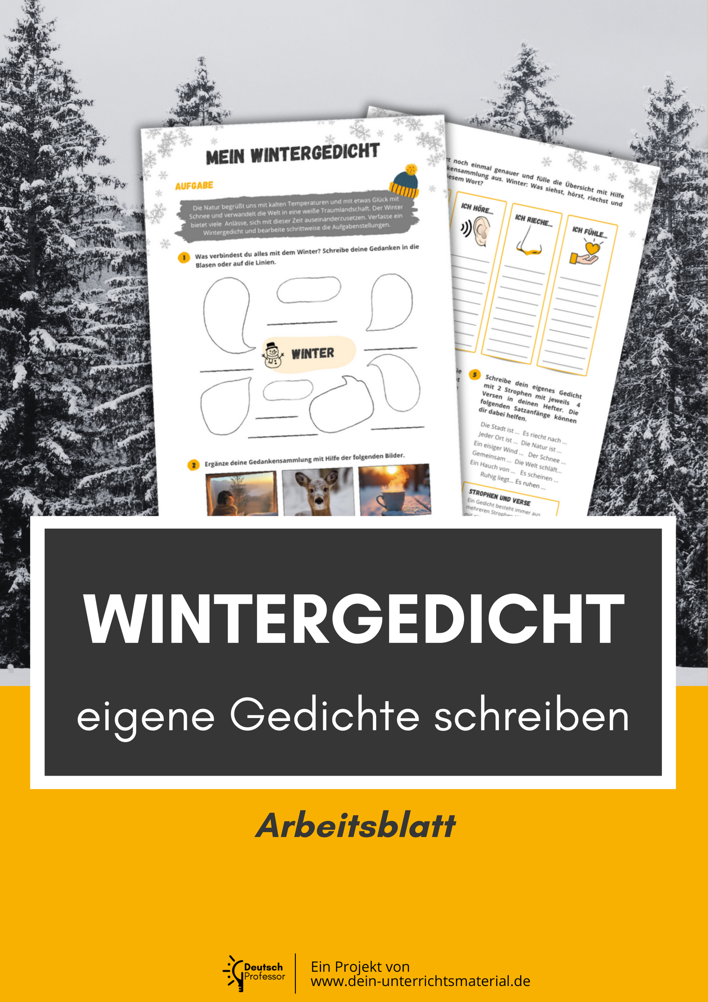 Wintergedichte schreiben – Unterrichtsmaterial in den Fächern Deutsch ...