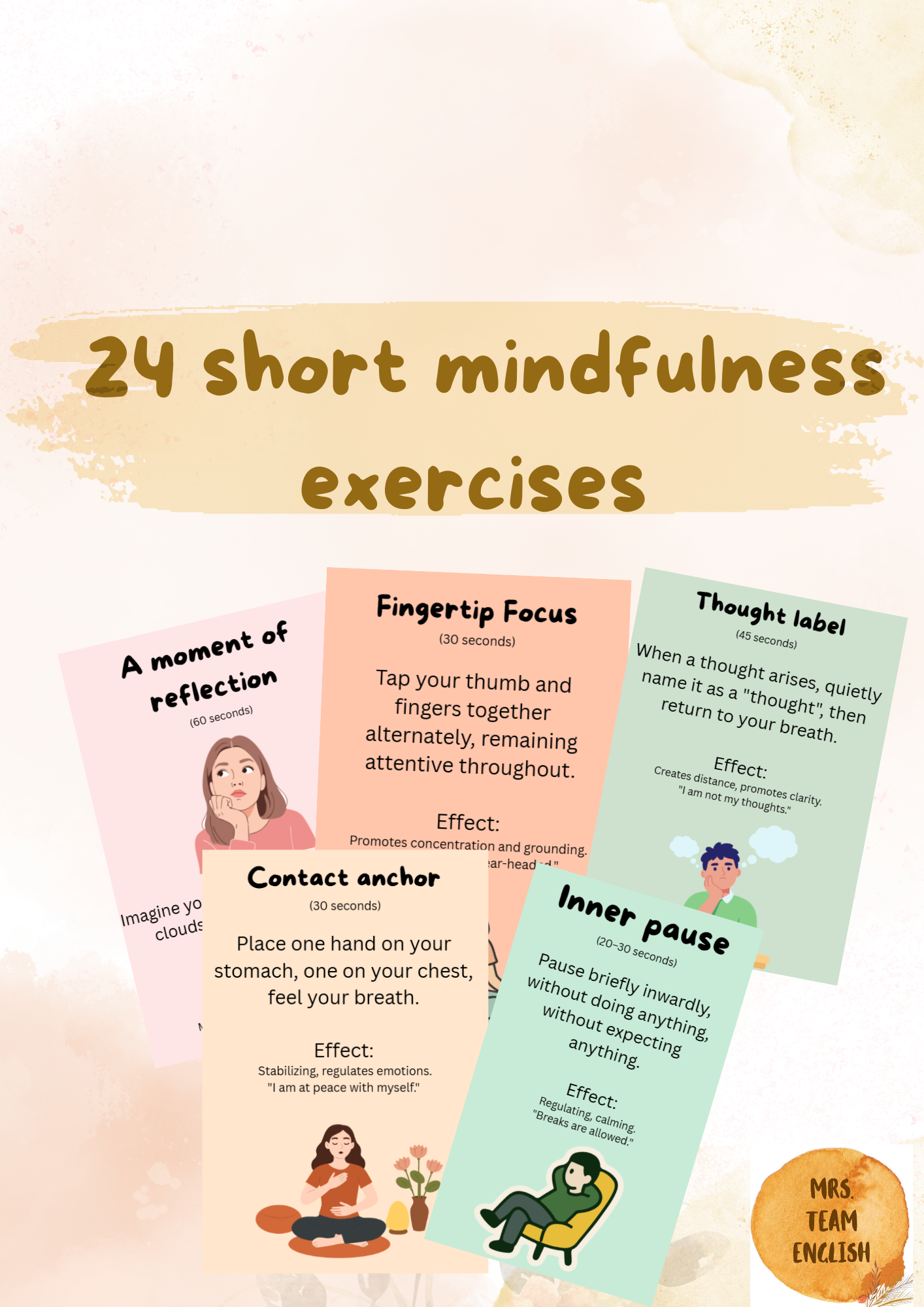 mindfulness exercises, warm-up, resilience – Unterrichtsmaterial im ...