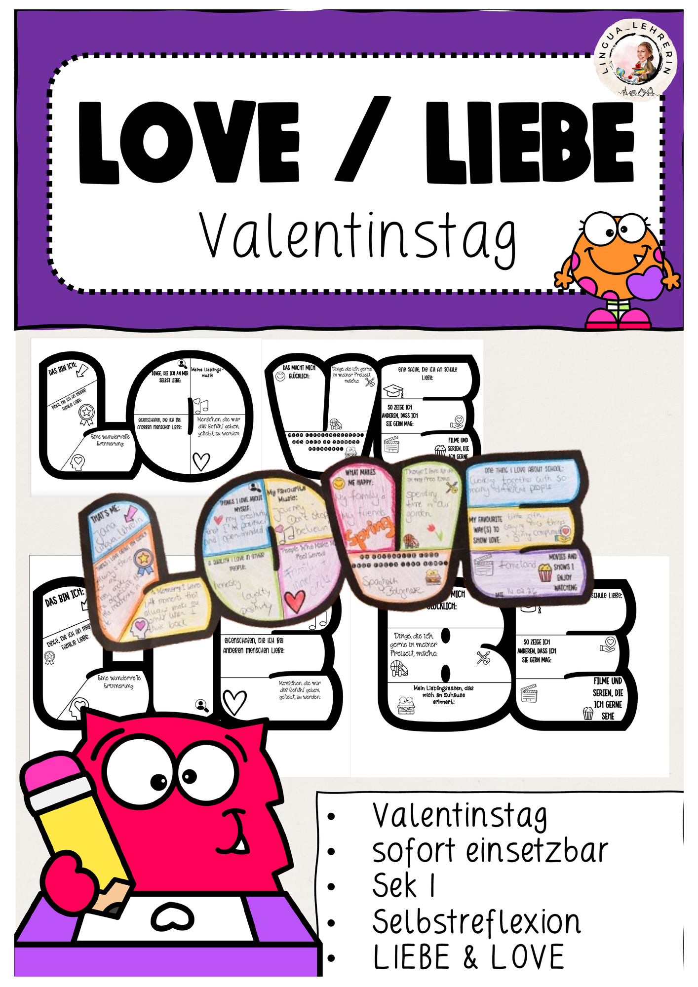 Love Liebe Valentinstag Reflexion Deutsch Sek I – Unterrichtsmaterial ...
