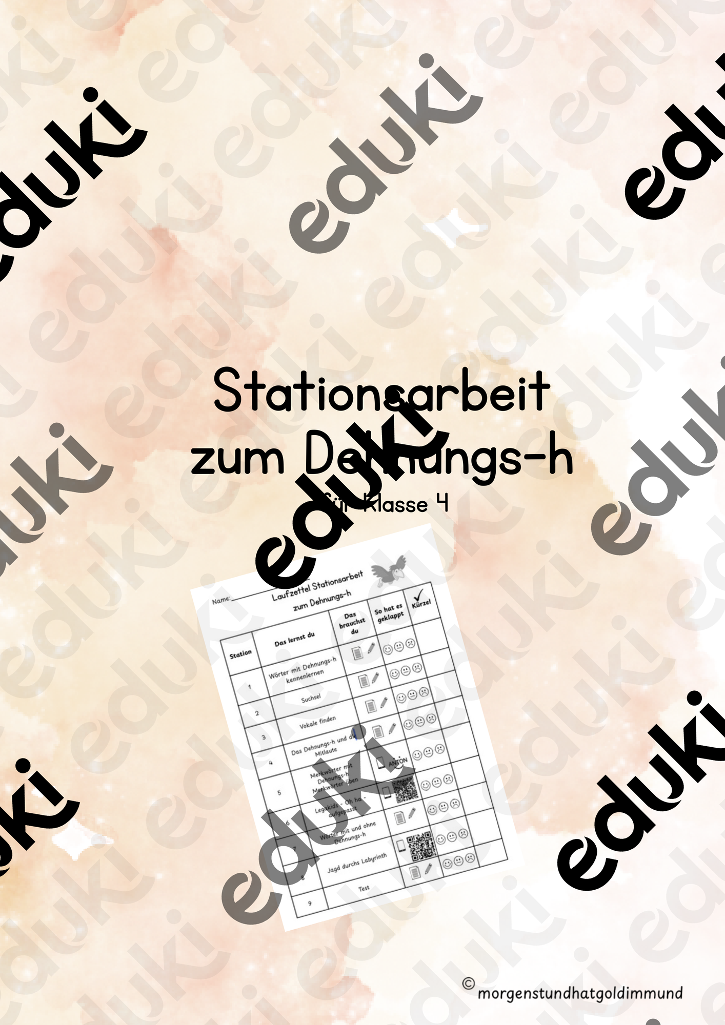 Dehnungs-h Stationsarbeit – Unterrichtsmaterial im Fach Deutsch