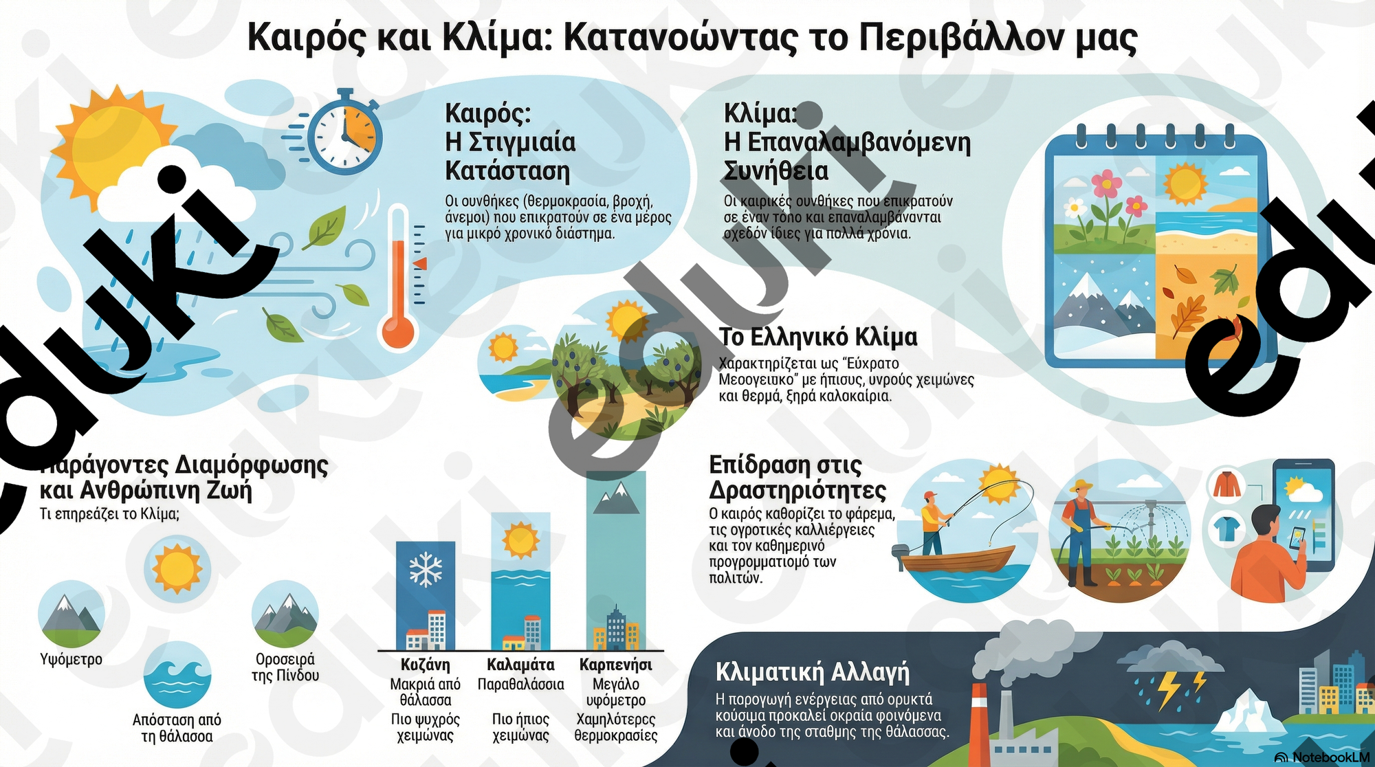 ΚΛΙΜΑ & ΚΑΙΡΟΣ Infographic - Εκπαιδευτικό υλικό για το μάθημα