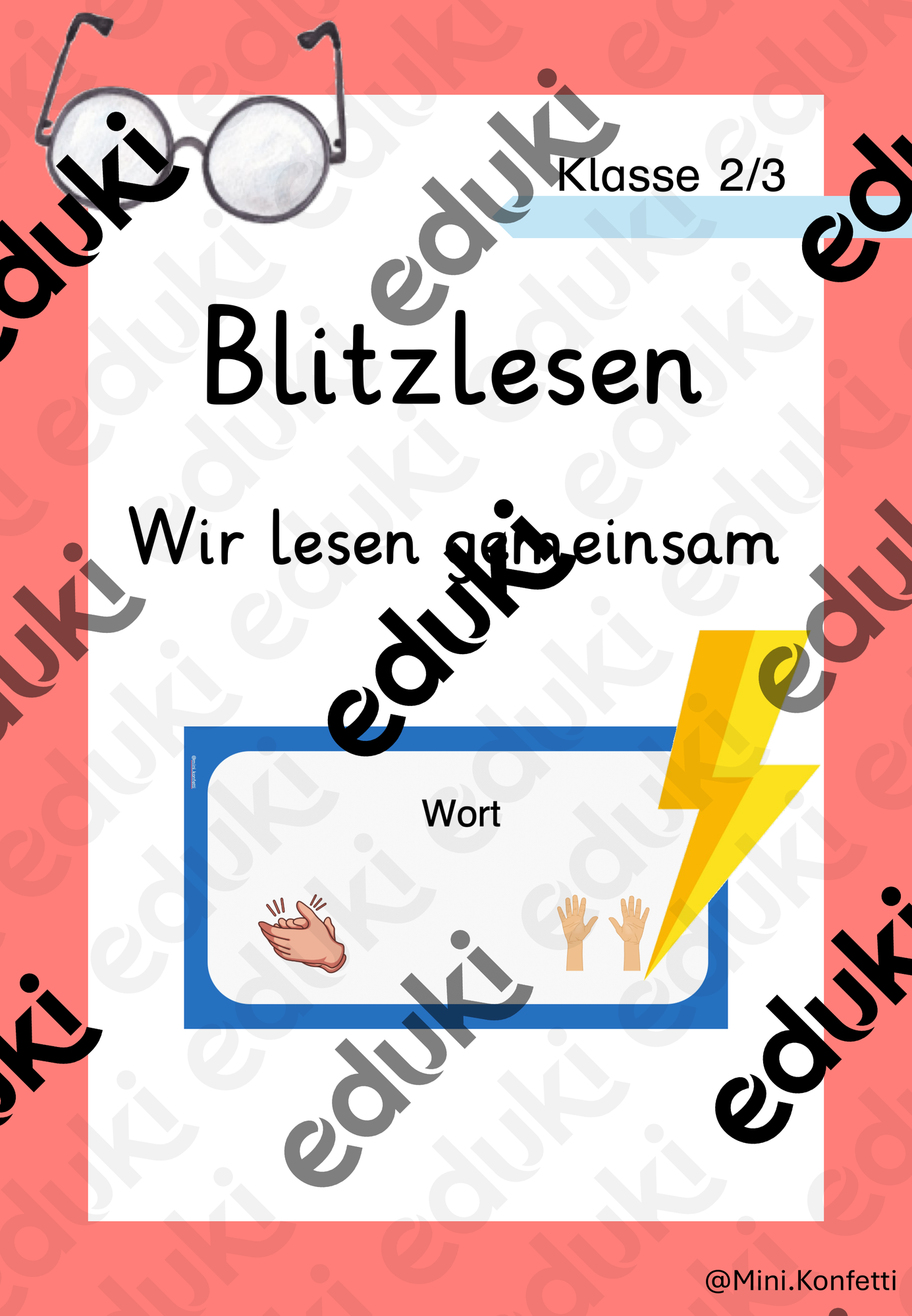 Gemeinsames Blitzlesen Tafelbild Klasse 2/3 – Unterrichtsmaterial im ...