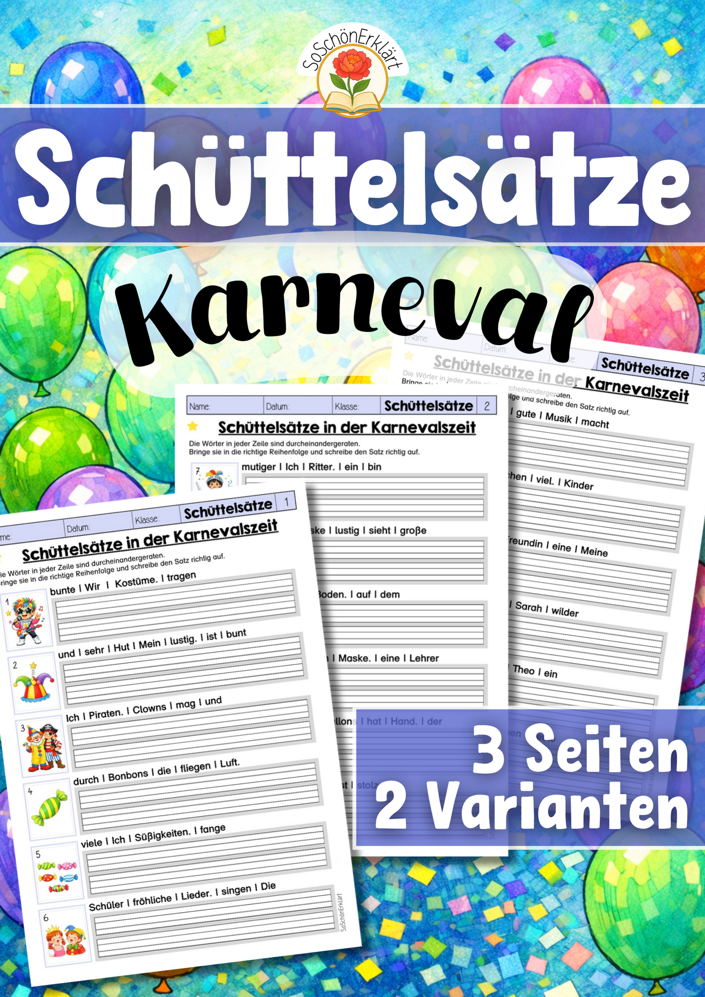 Schüttelsätze - Karneval | Fasching – Unterrichtsmaterial in den ...