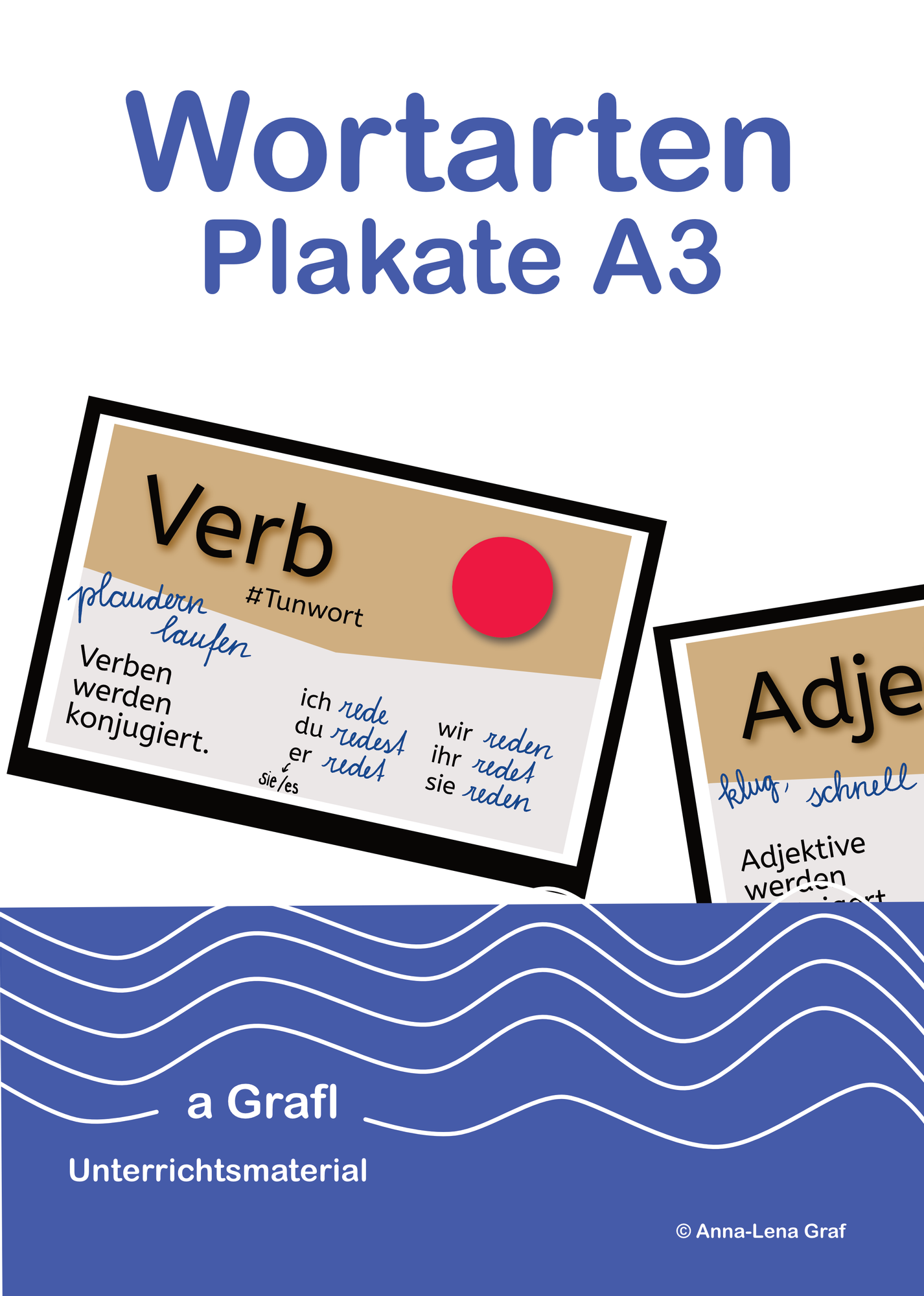 Wortarten Plakate A3 – Unterrichtsmaterial im Fach Deutsch