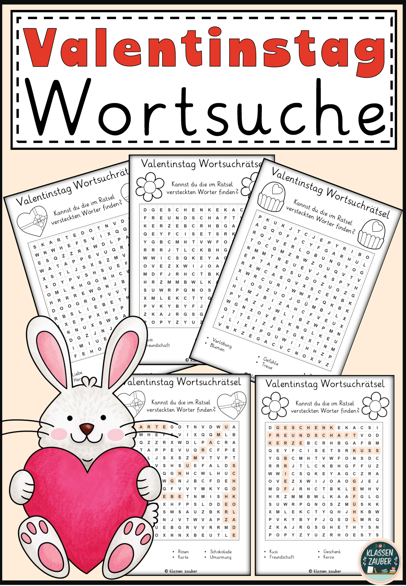 worter suchen - Valentinstag Suchsel – Unterrichtsmaterial in den ...