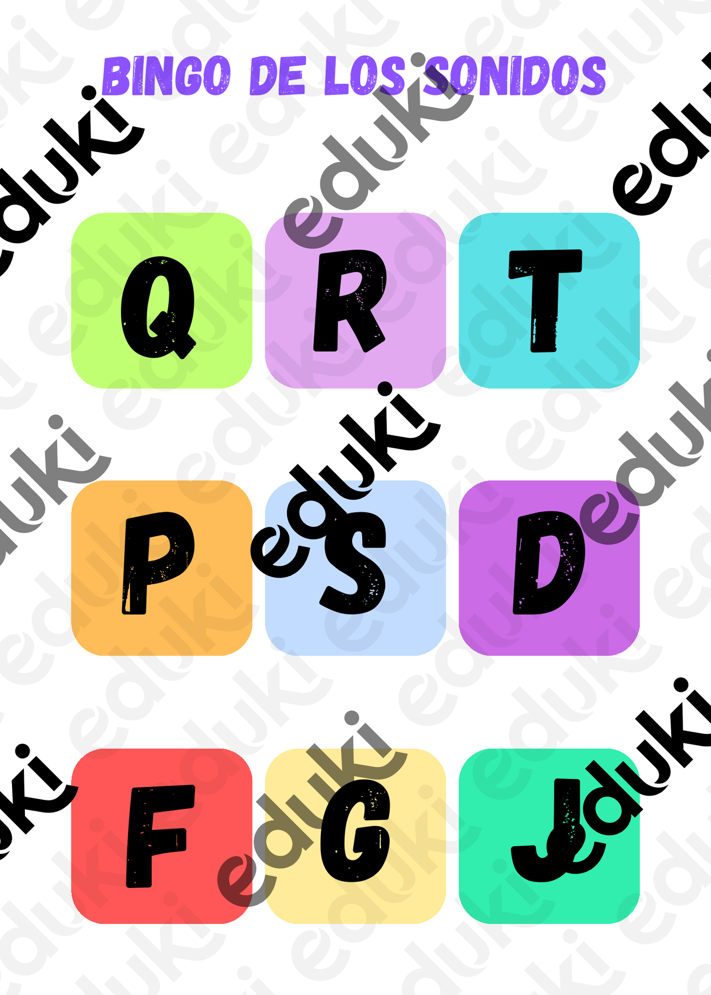 EL BINGO DE LOS SONIDOS - material de la siguiente asignatura Lengua y ...