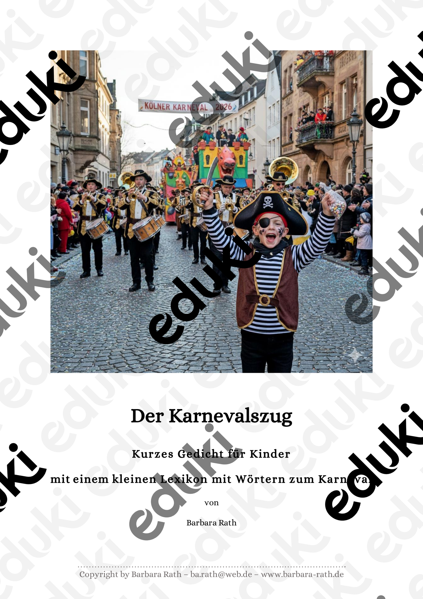 Der Karnevalszug: Gedicht + Wörterlexikon zum Karneval ...