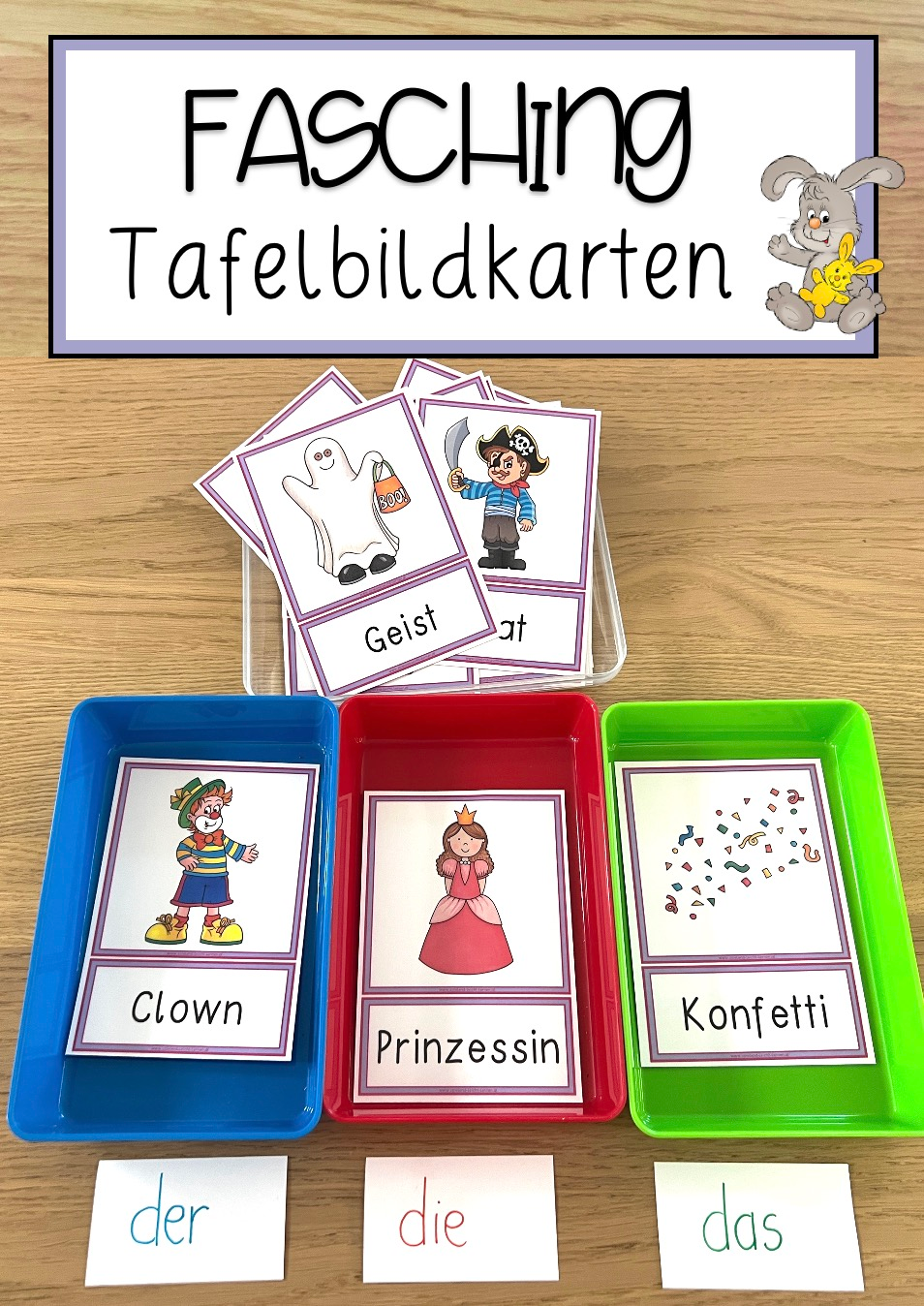 Fasching Karneval Tafelbildkarten – Unterrichtsmaterial in den Fächern ...