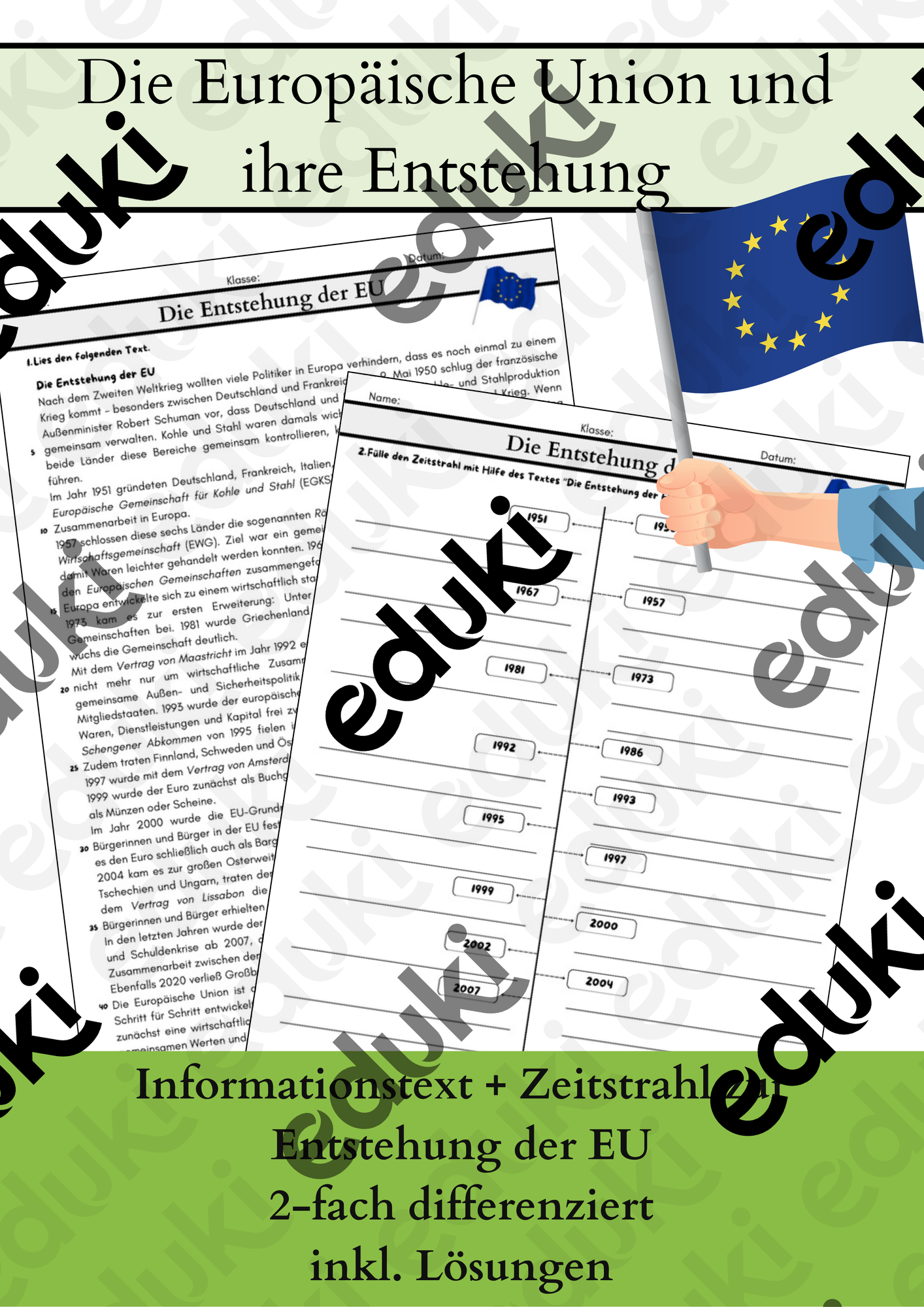 Die Europäische Union - Die Entstehung – Unterrichtsmaterial im Fach ...