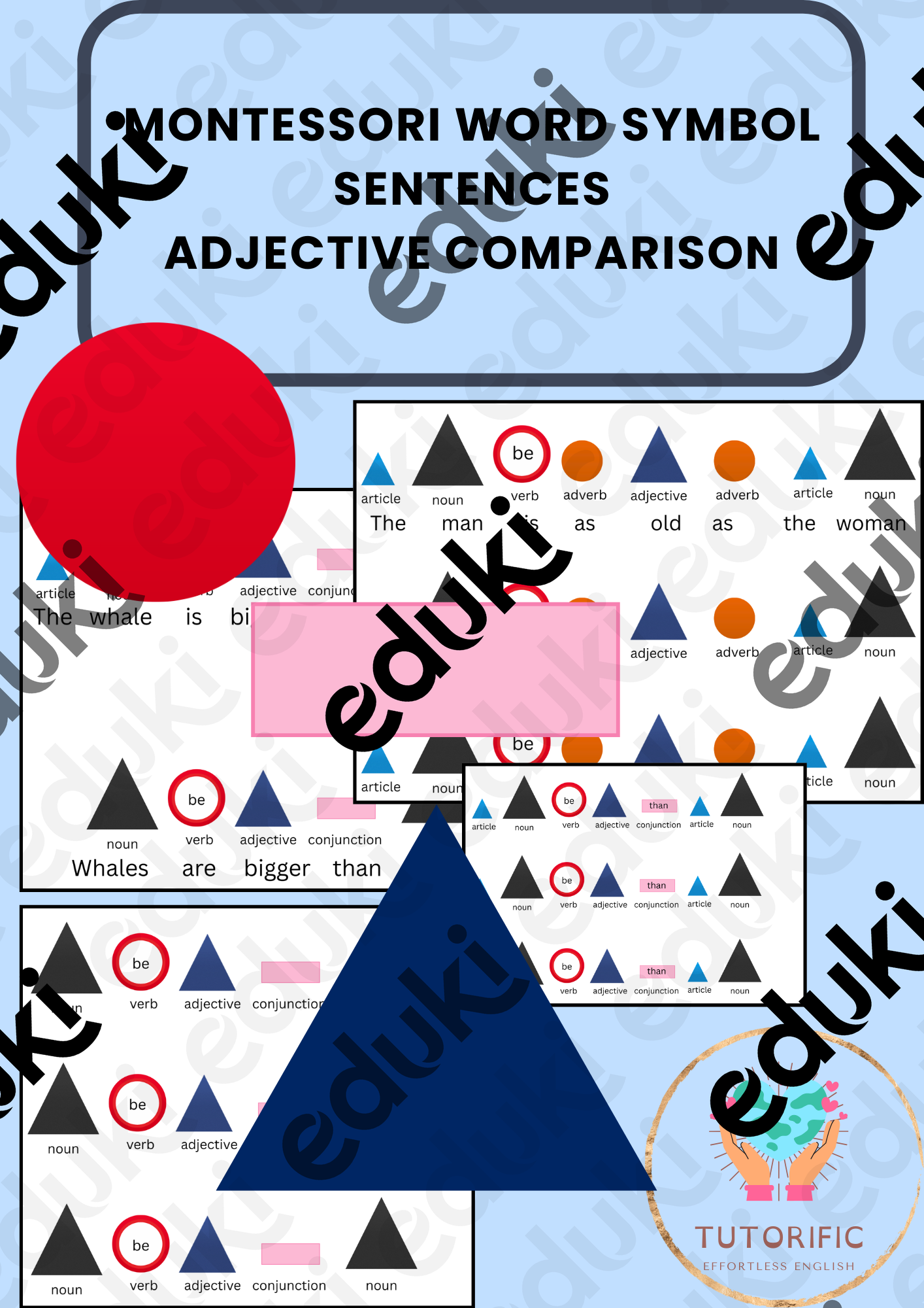 Adjective Comparison with Montessori Symbols – Unterrichtsmaterial im ...