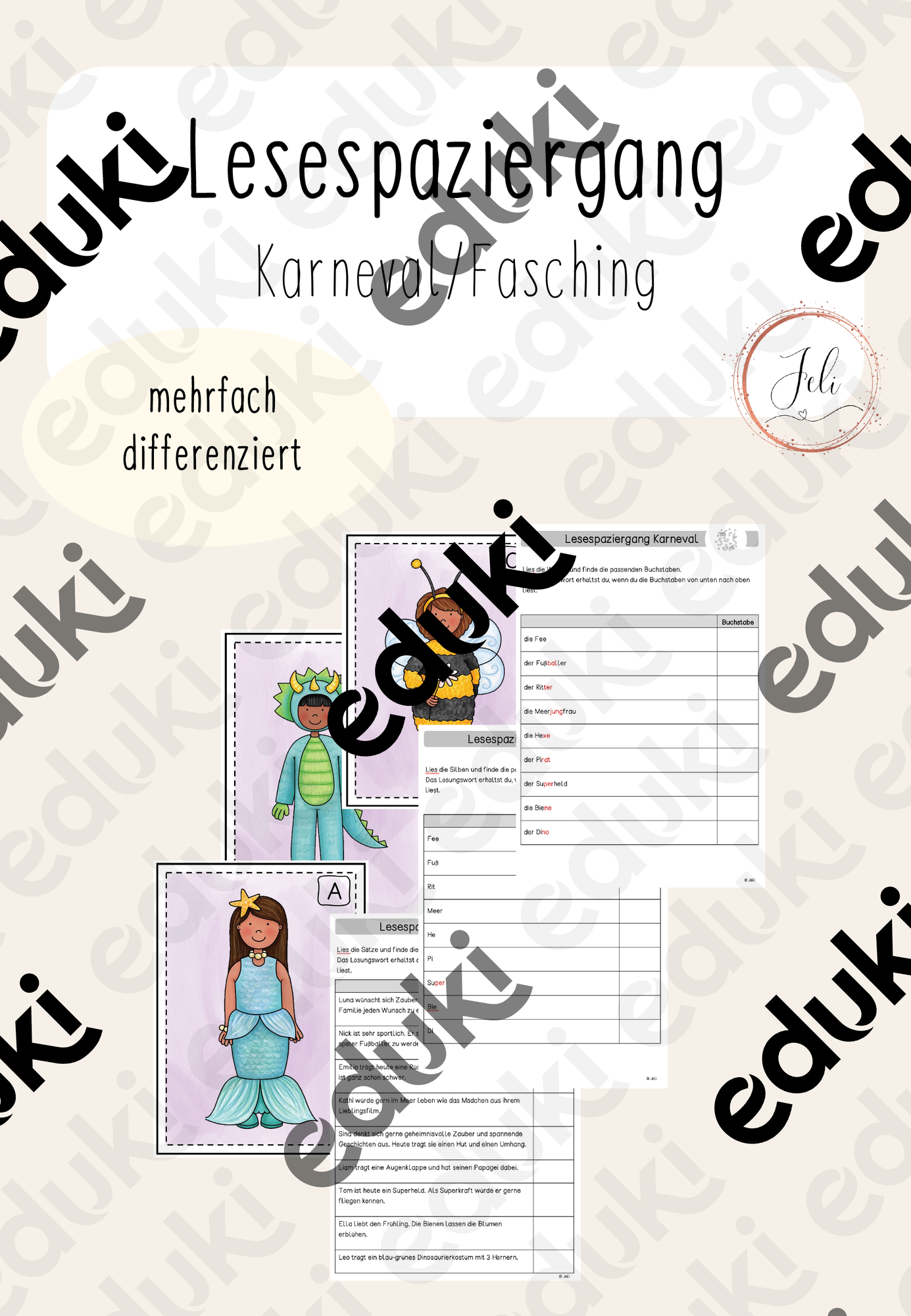 Lesespaziergang Karneval/Fasching – Unterrichtsmaterial im Fach Deutsch