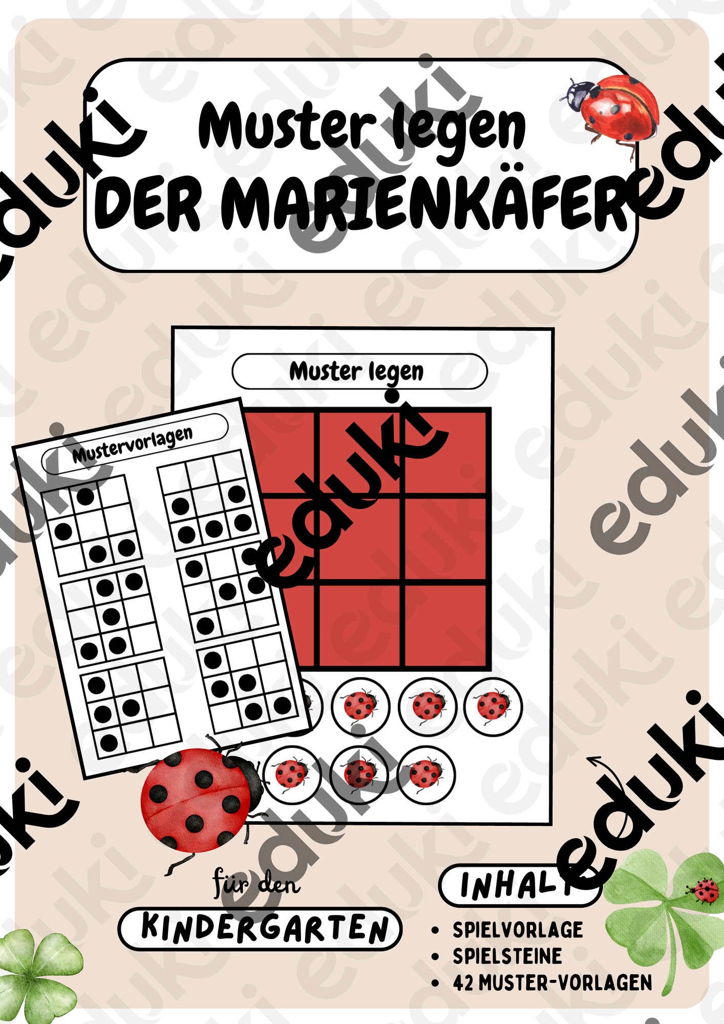Muster legen - Marienkäfer | Spiel – Unterrichtsmaterial im Fach Kita