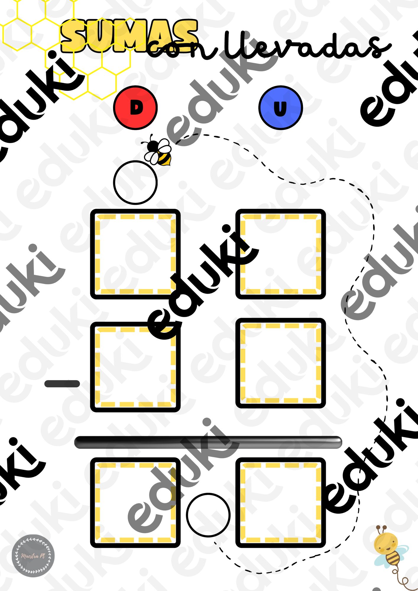 Plantilla sumas y restas con llevadas - material de la siguiente ...