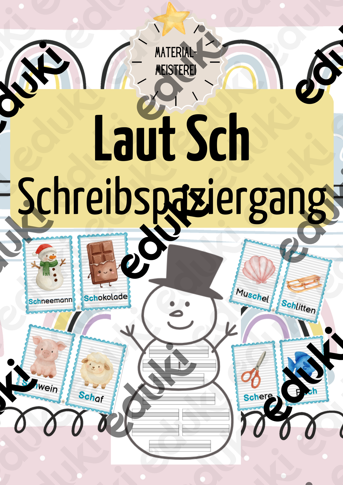 Laut Sch - Schreibspaziergang - Bildkarten – Unterrichtsmaterial im ...