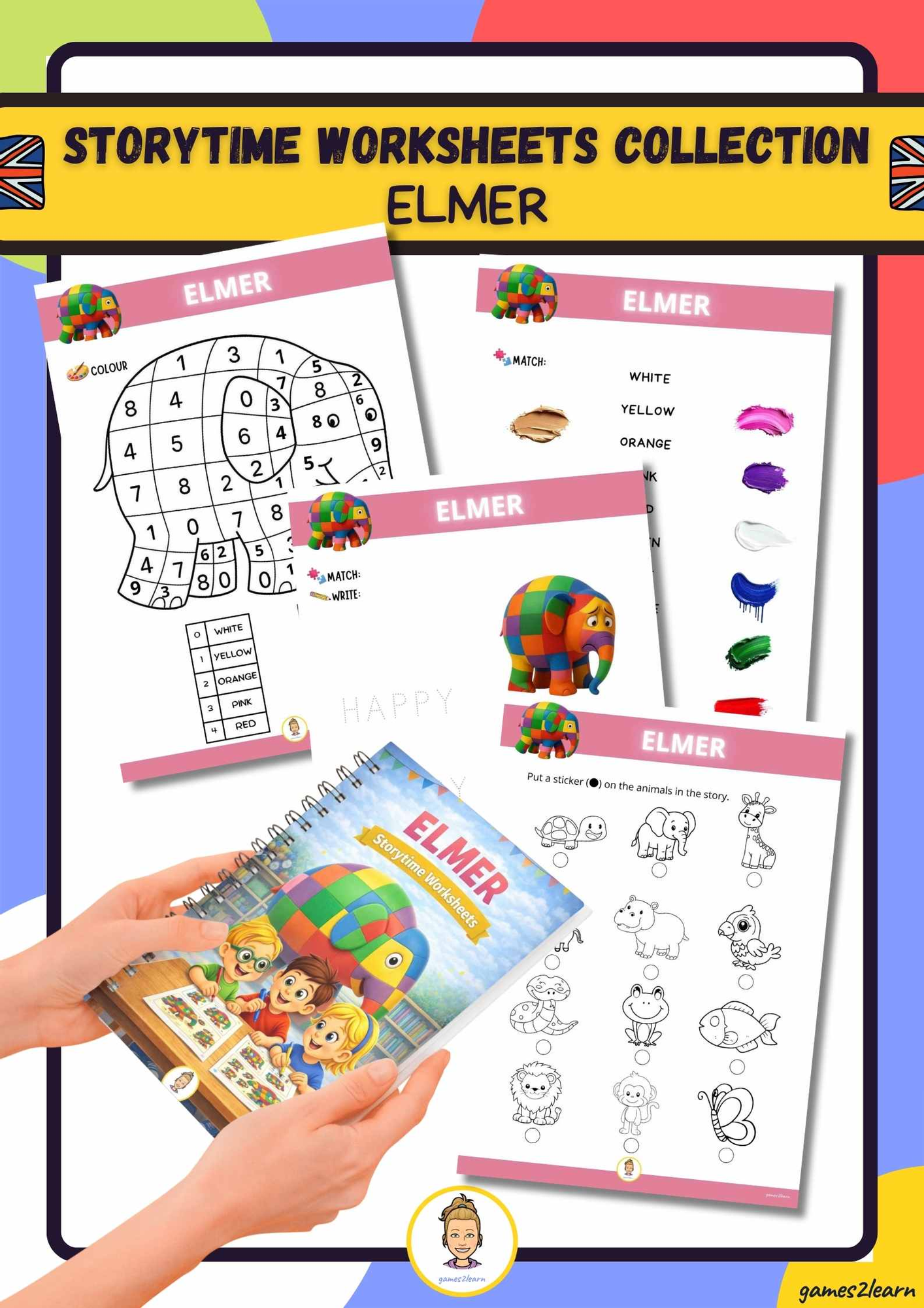 ELMER - STORYTIME WHORKSHEETS COLLECTION - Materiale didattico per la ...
