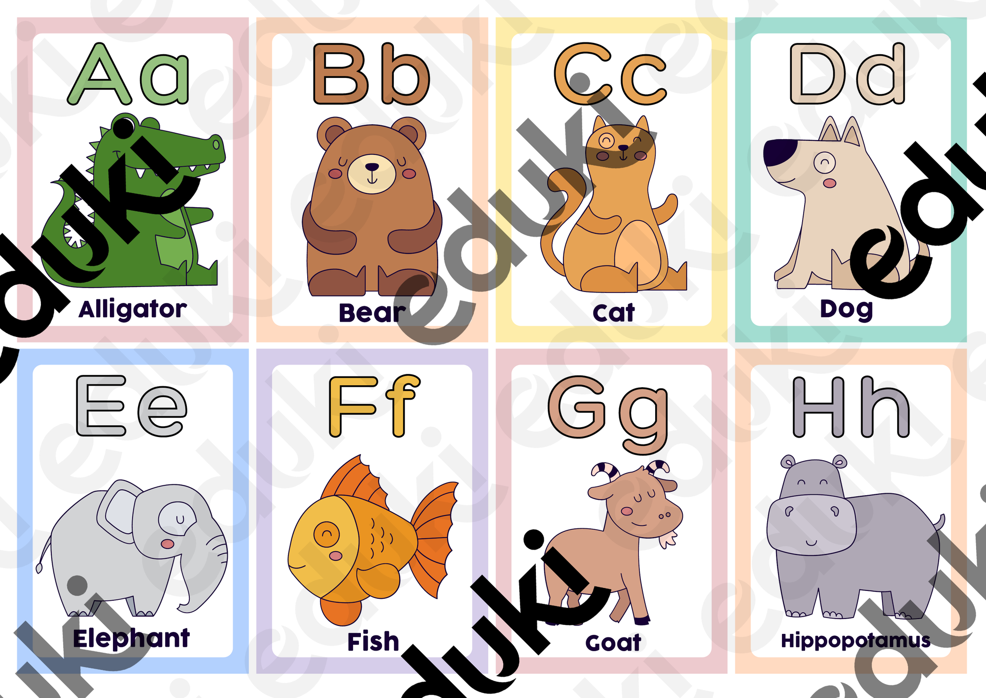 Animals Flashcards Wild, Farm and Sea - Materiale didattico per la ...