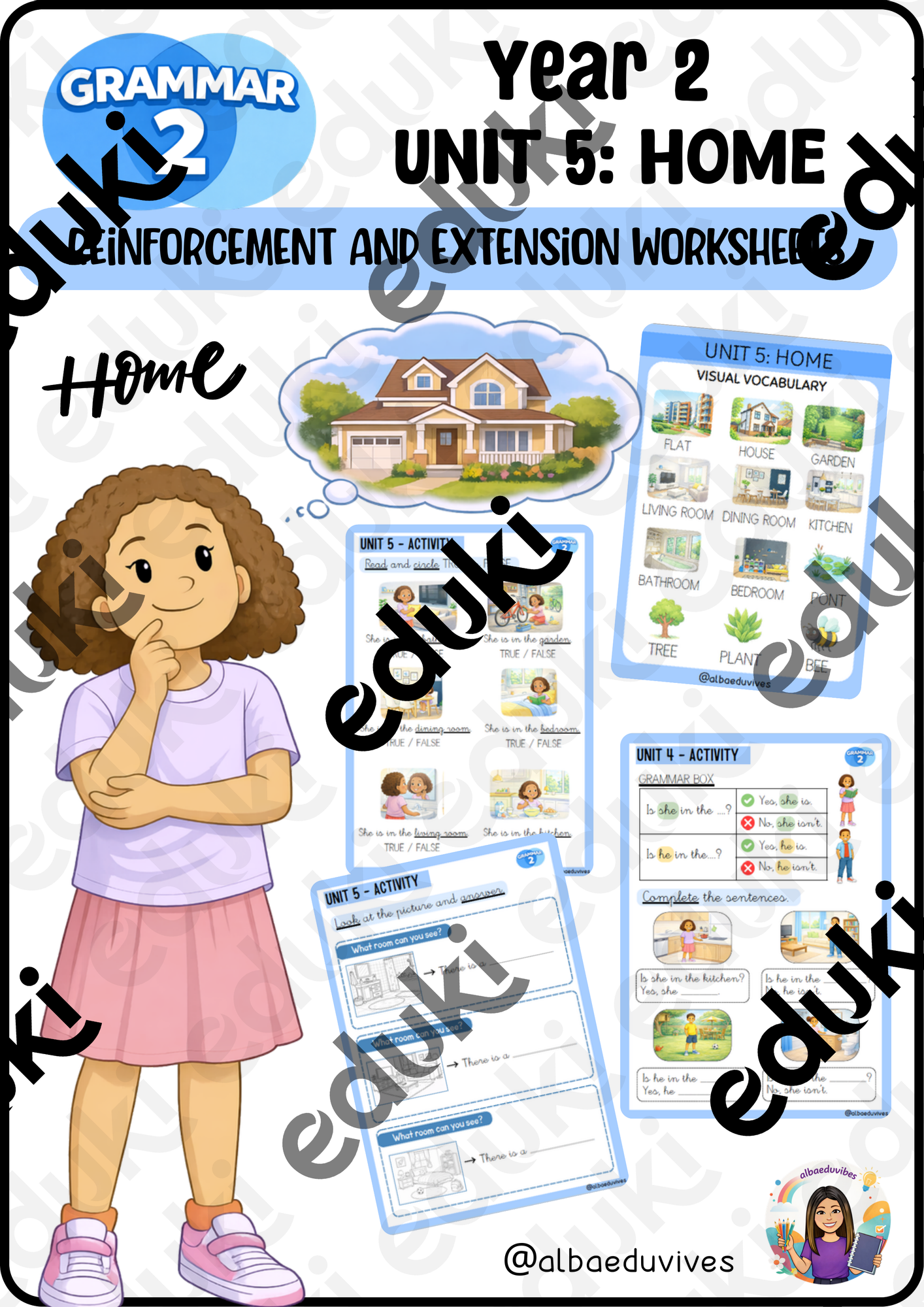 Grammar 2 (Unit 5: Home) Letra ligada - Materiale didattico per la ...