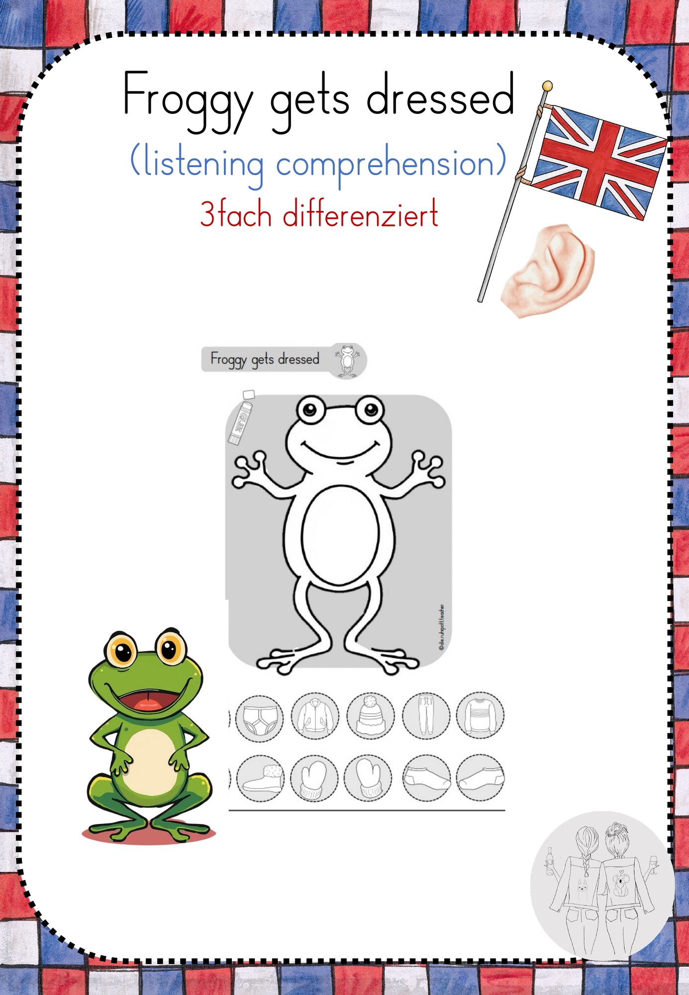 Froggy: Winter clothes (listening comprehension) – Unterrichtsmaterial ...