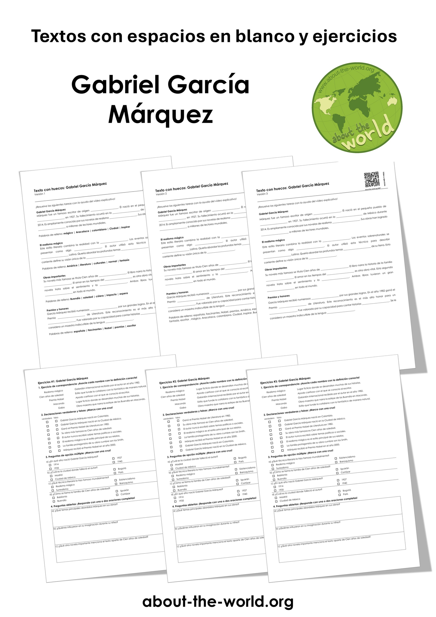 Gabriel García Márquez - material de la siguiente asignatura Historia
