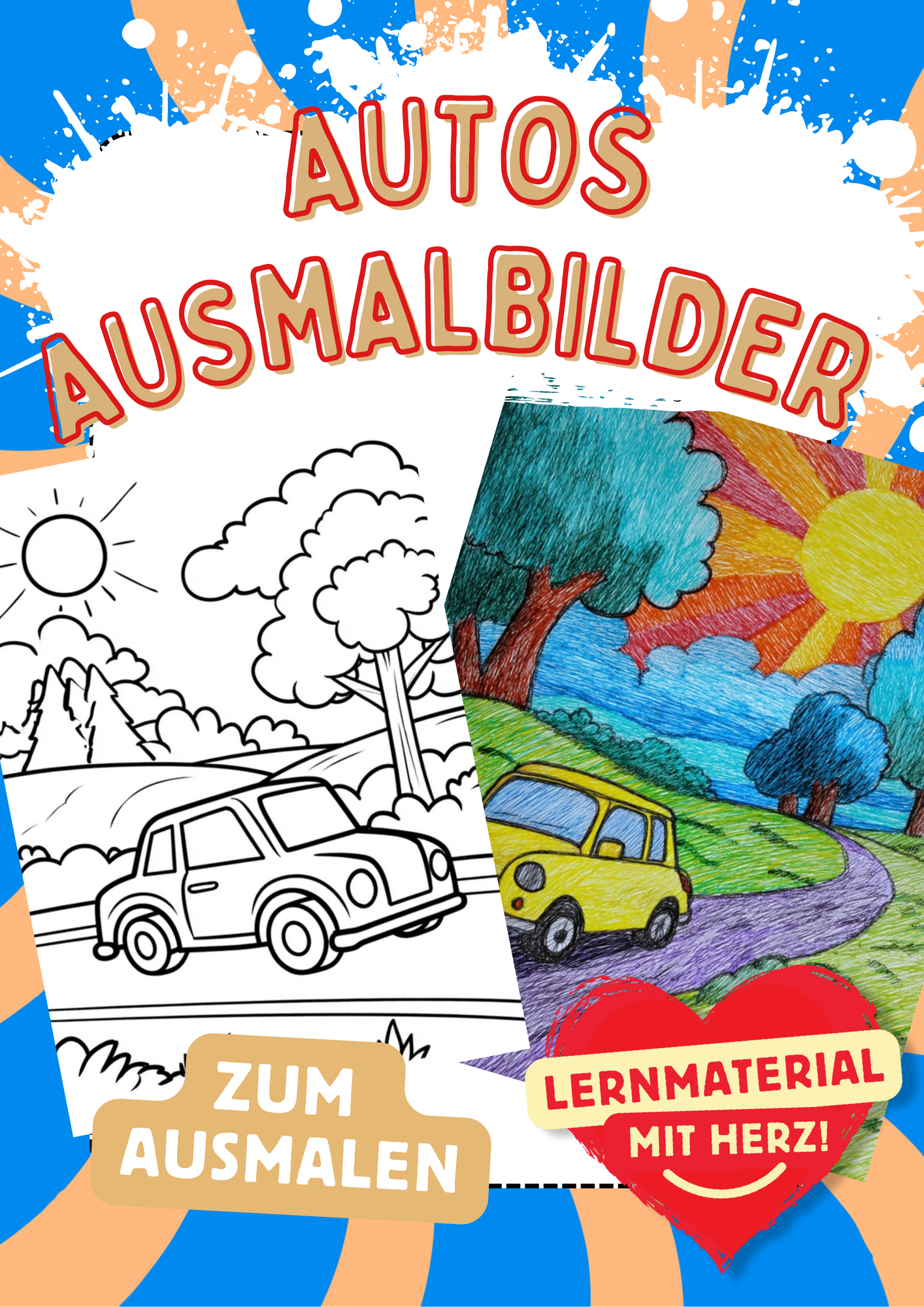 Auto Ausmalbilder – Unterrichtsmaterial in den Fächern Kunst ...