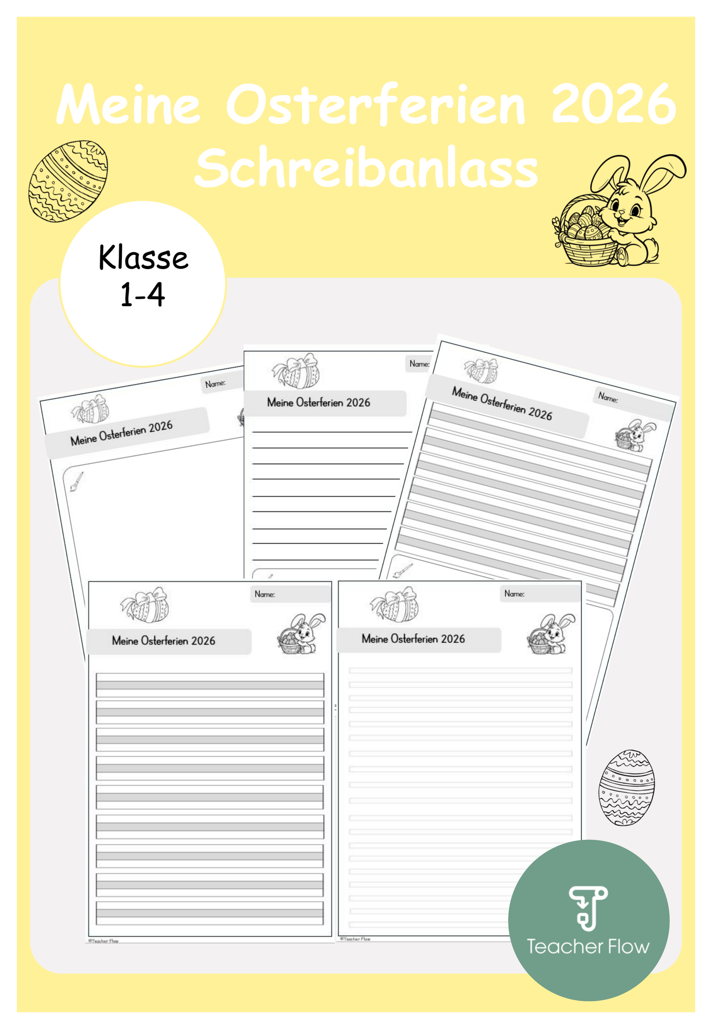Meine Osterferien 2026 Schreibanlass – Unterrichtsmaterial in den ...