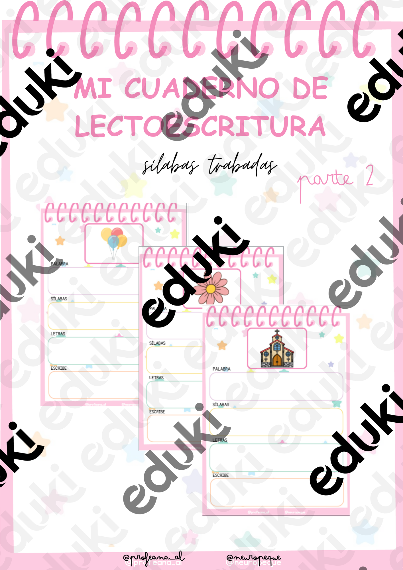 Cuaderno lectoescritura - Sílabas trababas - material de la siguiente ...