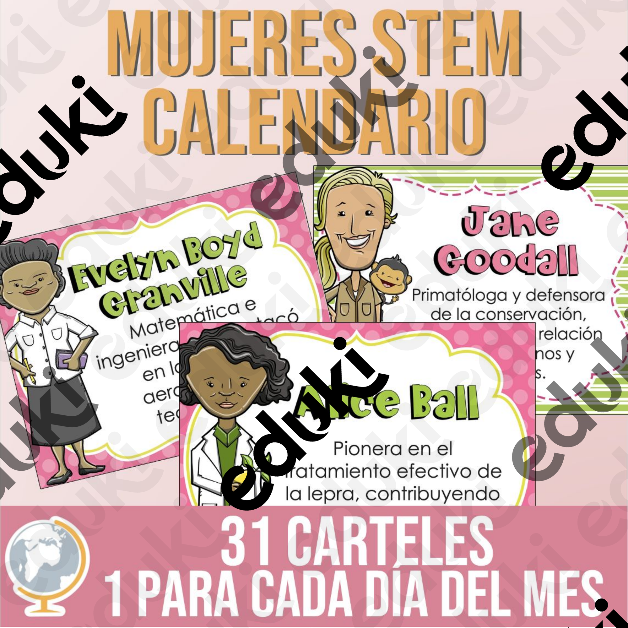 Máster Mes internacional de la mujer Calendario Mujeres STEM - material ...