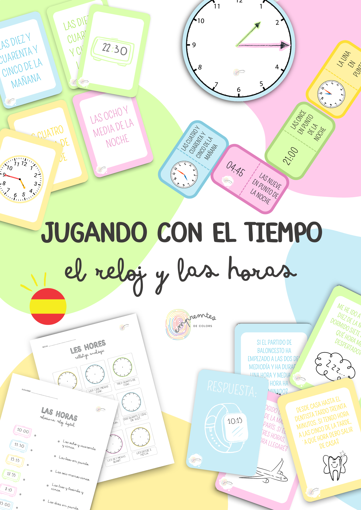 JUGANDO CON EL TIEMPO: EL RELOJ Y LAS HORAS - material de la siguiente ...