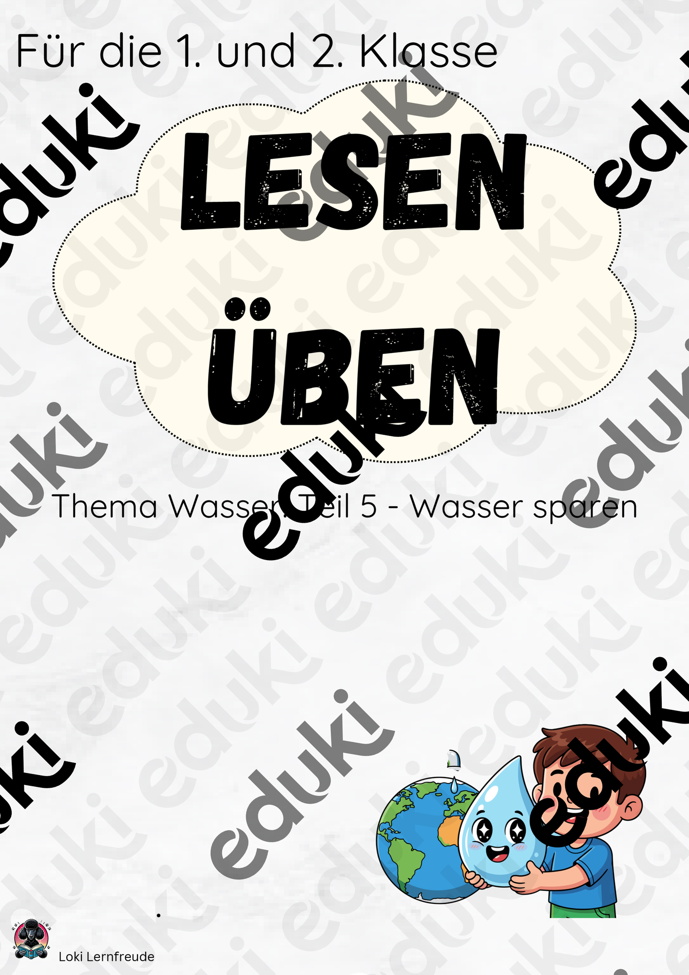 Lesen üben - Thema Wasser - Teil 5 - Wasser sparen - einfache Lesetexte ...