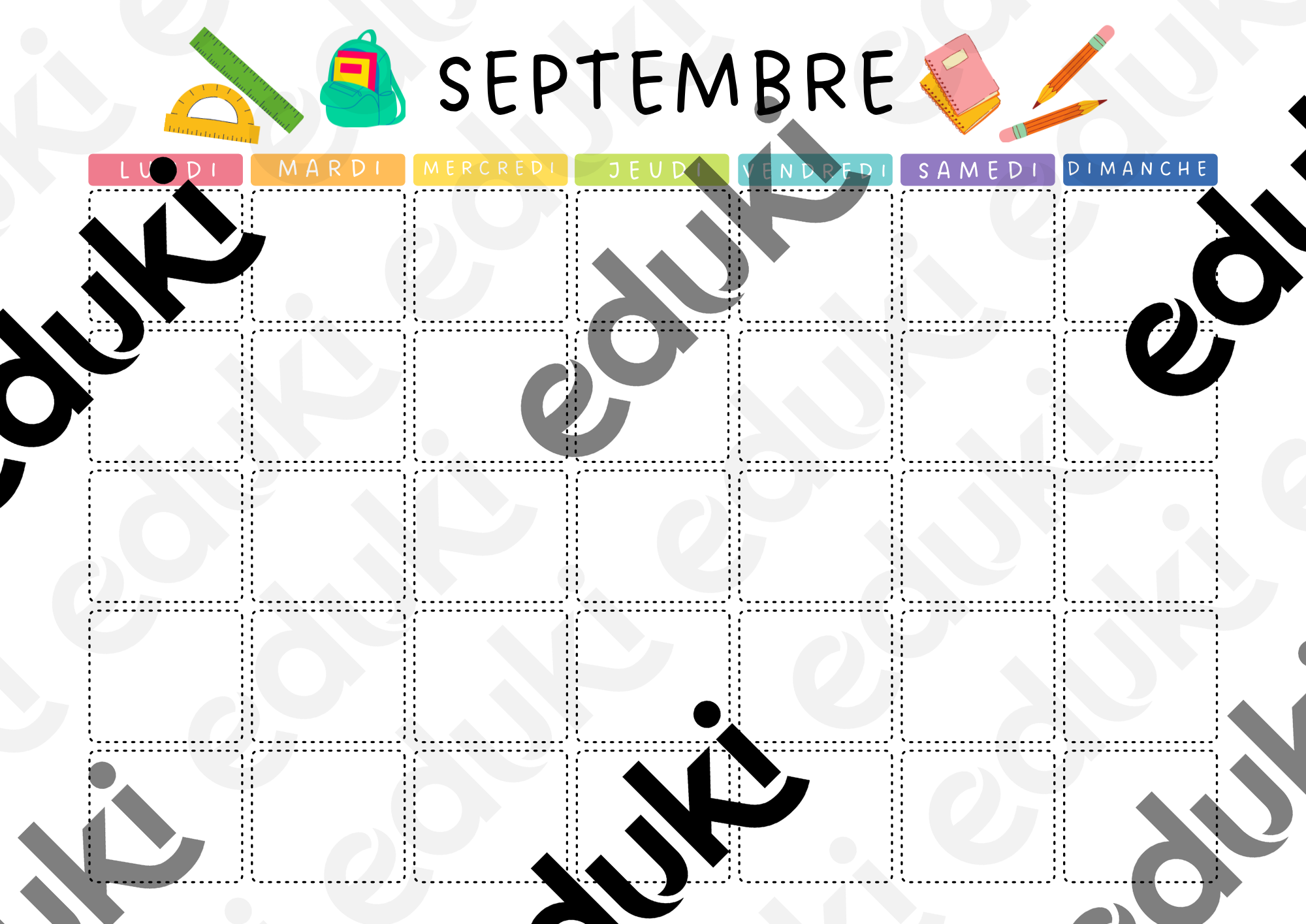 Calendrier école - 1 - Ressource pédagogique pour ton cours de Matériel ...