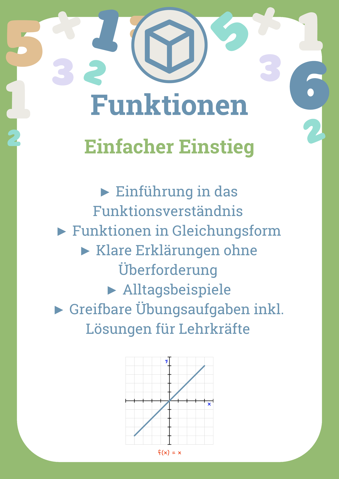Funktionen. Einfache Einstieg und Grundlagen – Unterrichtsmaterial im ...