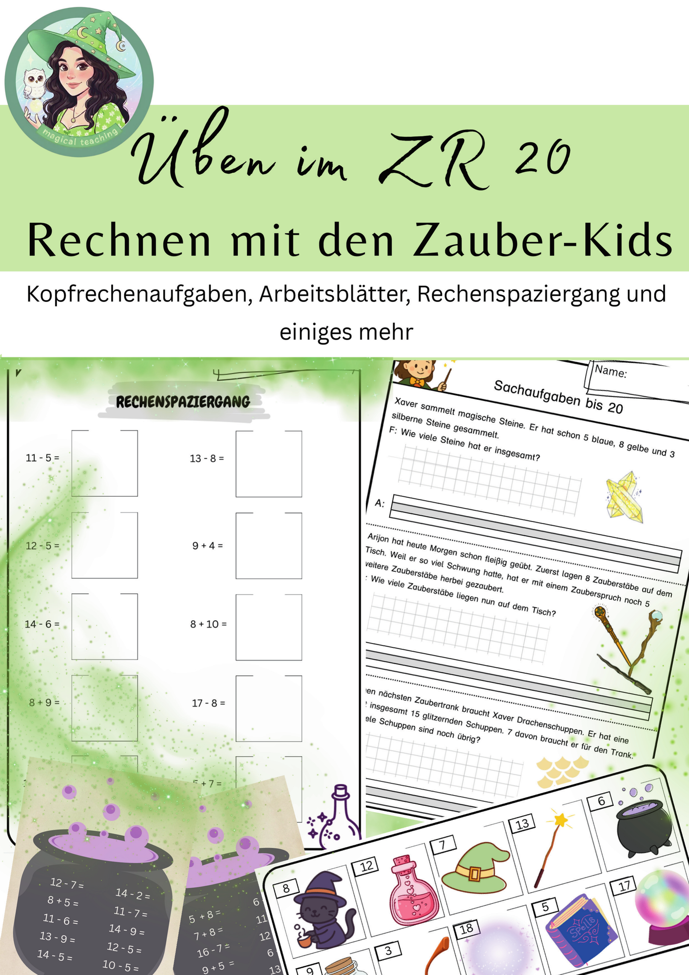 Zahlenraum 20 - verschiedene Übungen / Addition / Subtraktion ...