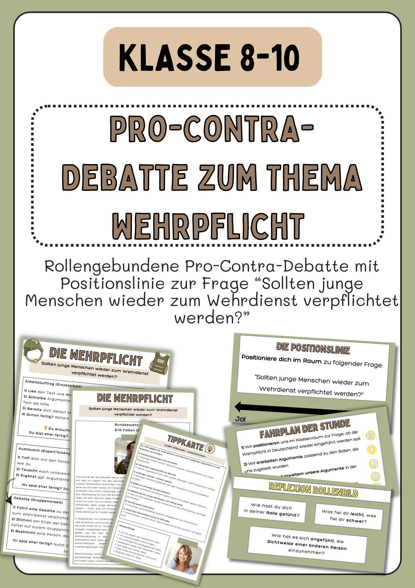 Pro-Contra-Debatte zum Thema Wehrpflicht – Unterrichtsmaterial in den ...
