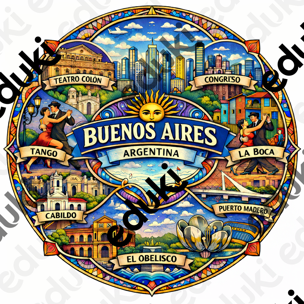 Mandala zu Buenos Aires, Argentinien – Unterrichtsmaterial im Fach ...