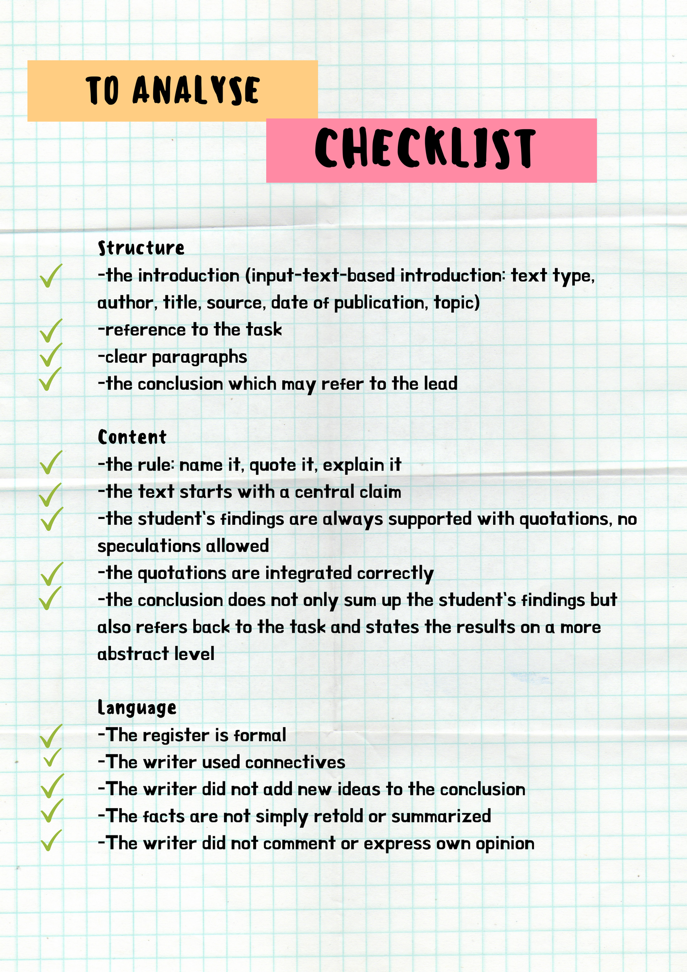 To analyze checklist, skill file, operators ("Analizzare la checklist ...
