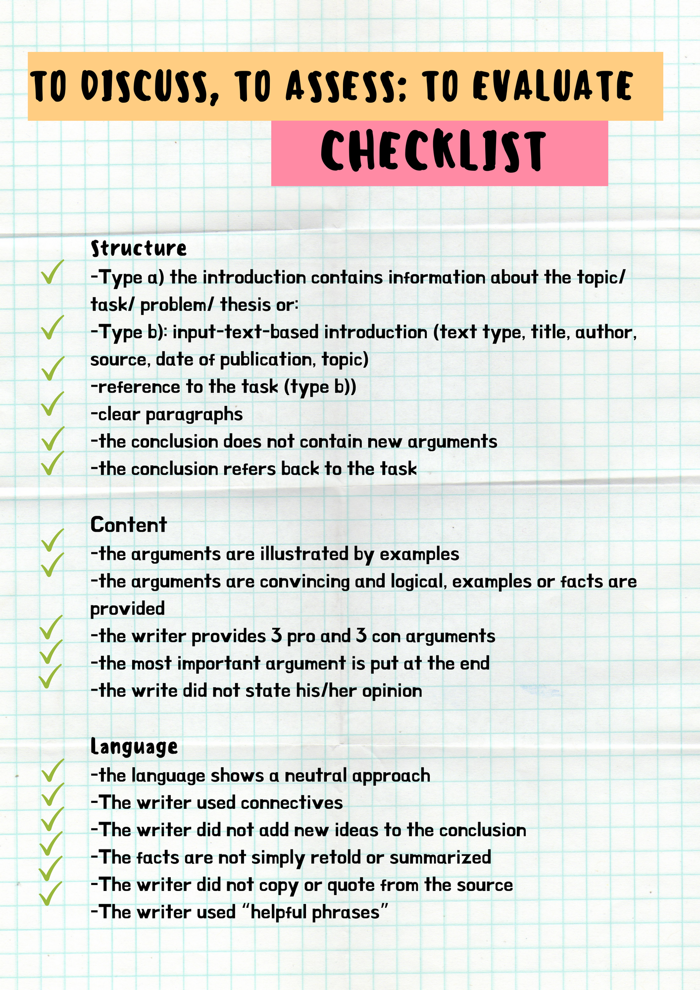 To discuss checklist, skill file, operators ("Discutere la checklist ...