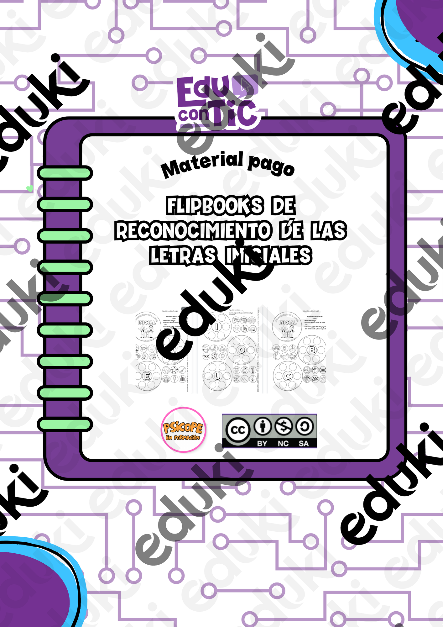 FLIPBOOKS DE RECONOCIMIENTO DE LAS LETRAS INICIALES - material de la ...