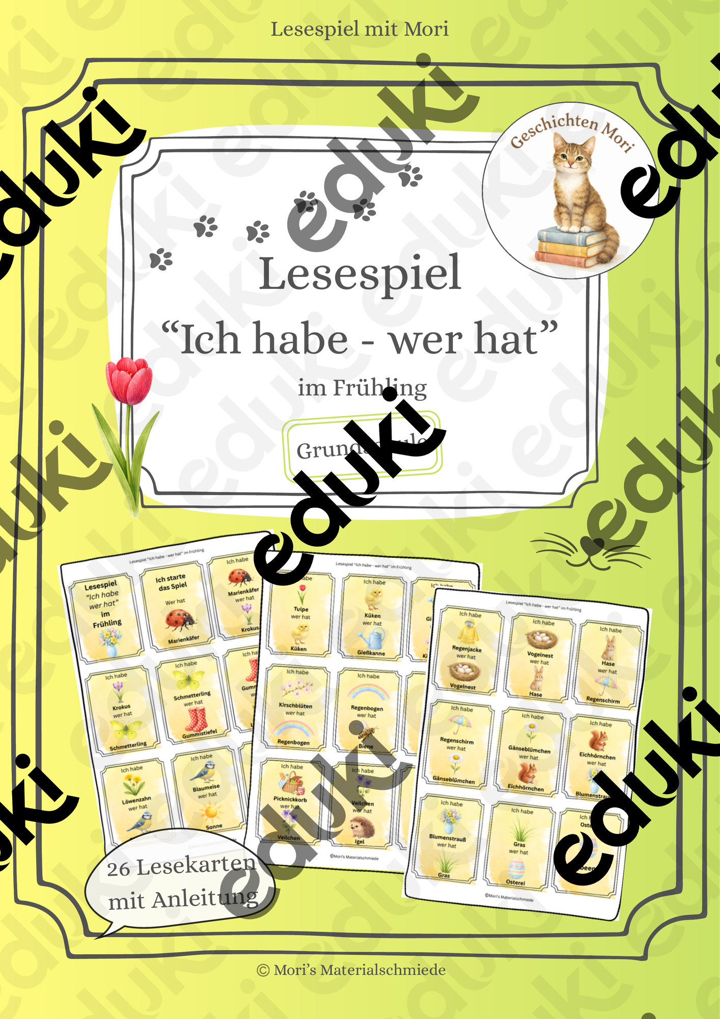 Lesespiel "Ich habe - wer hat" im Frühling – Unterrichtsmaterial in den ...