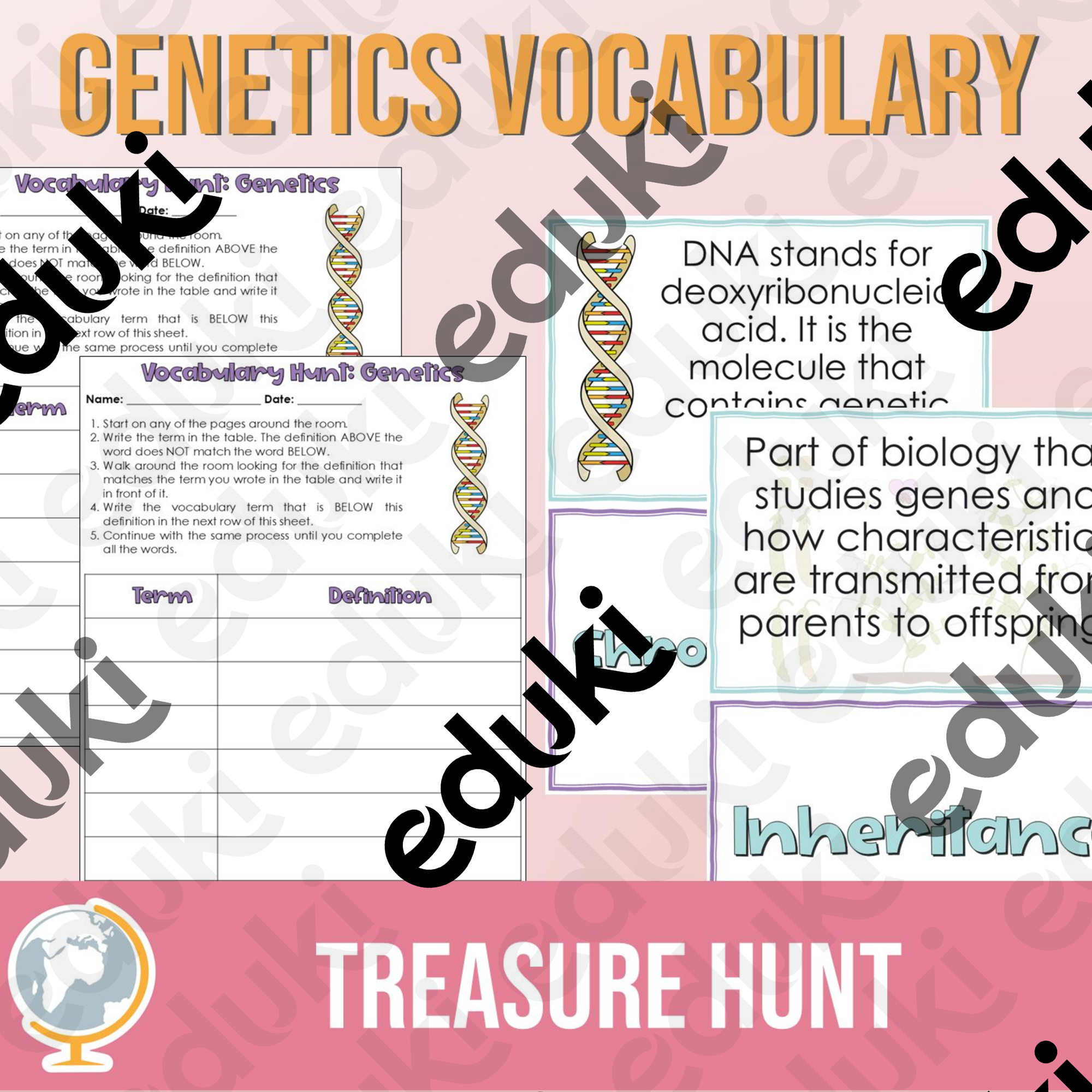 Genetics Vocabulary Treasure Hunt - material de la siguiente asignatura ...