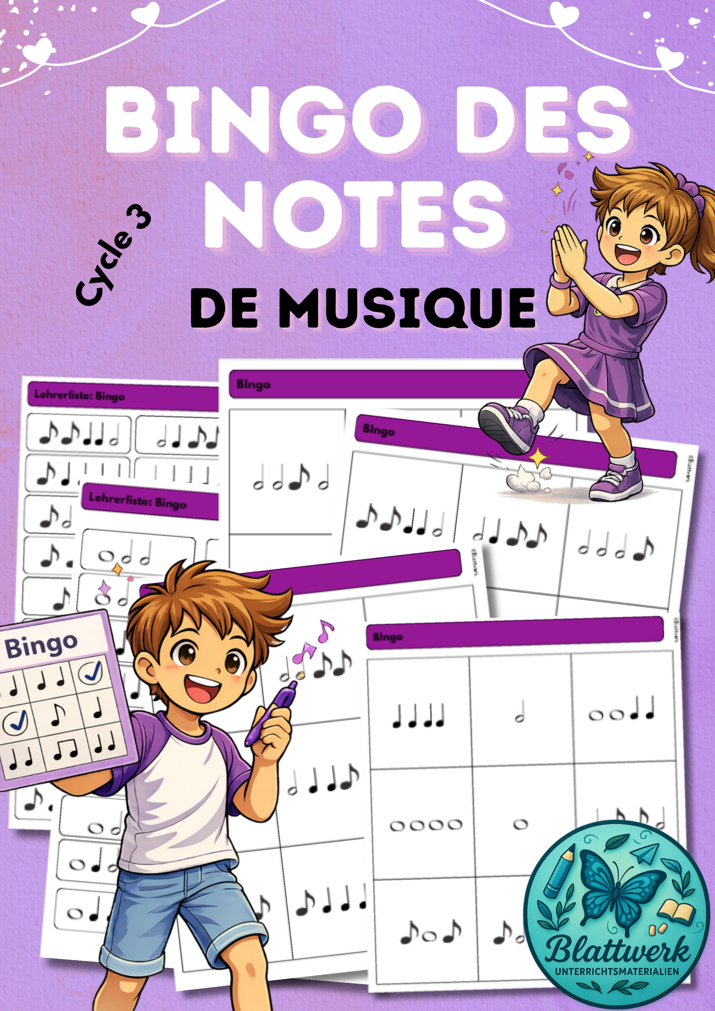 Bingo des rythmes musique Cycle 3 | Jeu de rythme pour le cours de ...