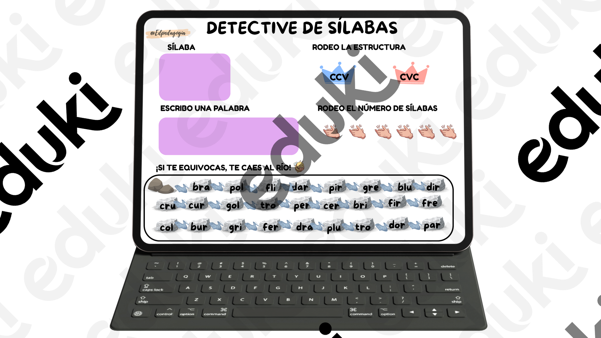 DETECTIVE DE SÍLABAS TRABADAS-MIXTAS - material de la siguiente ...