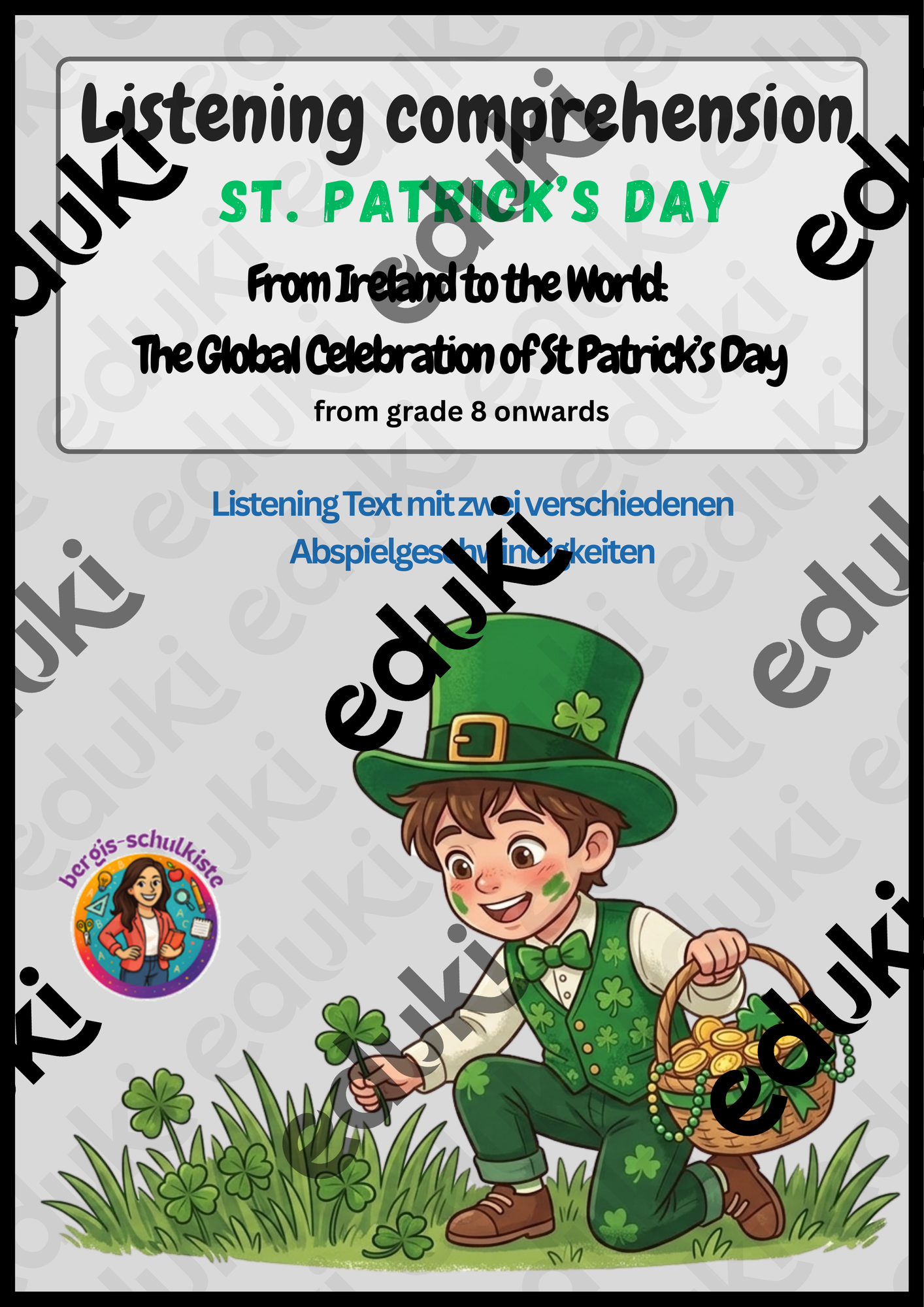 Listening Comprehension - St Patrick's Day – Unterrichtsmaterial im ...